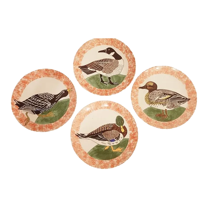 Vintage Decorative Wild Ducks Ceramic Wall Plates by Sigma Andrea West ...