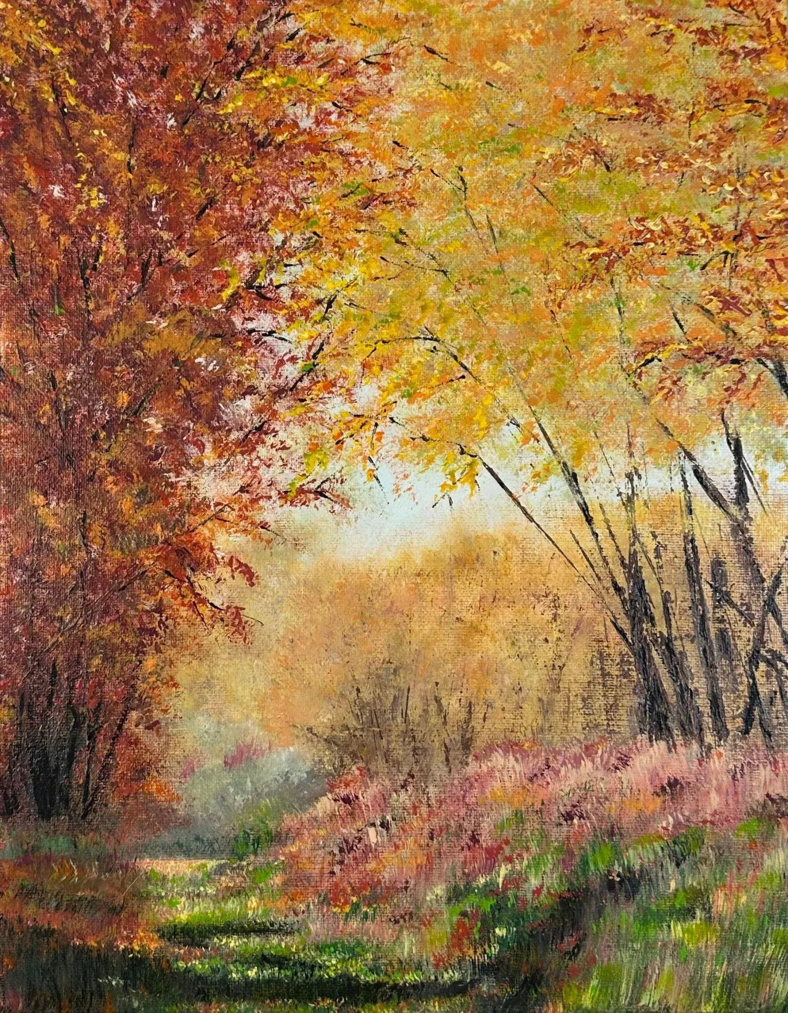 "Shades of Autumn" Contemporary Original Impressionist Style Landscape ...
