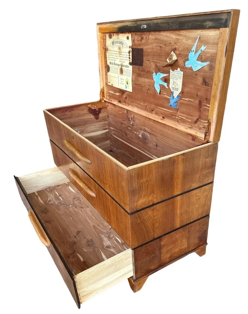Merton Gershun Attributed Walnut Dillingham Bluebird Cedar Chest Circa 1950s Chairish