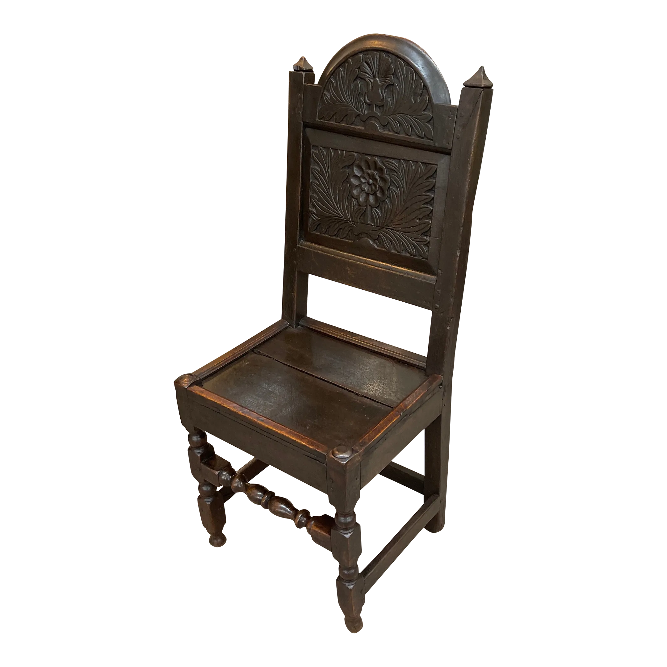 Carolean Oak Chair, Circa 1685 | Chairish