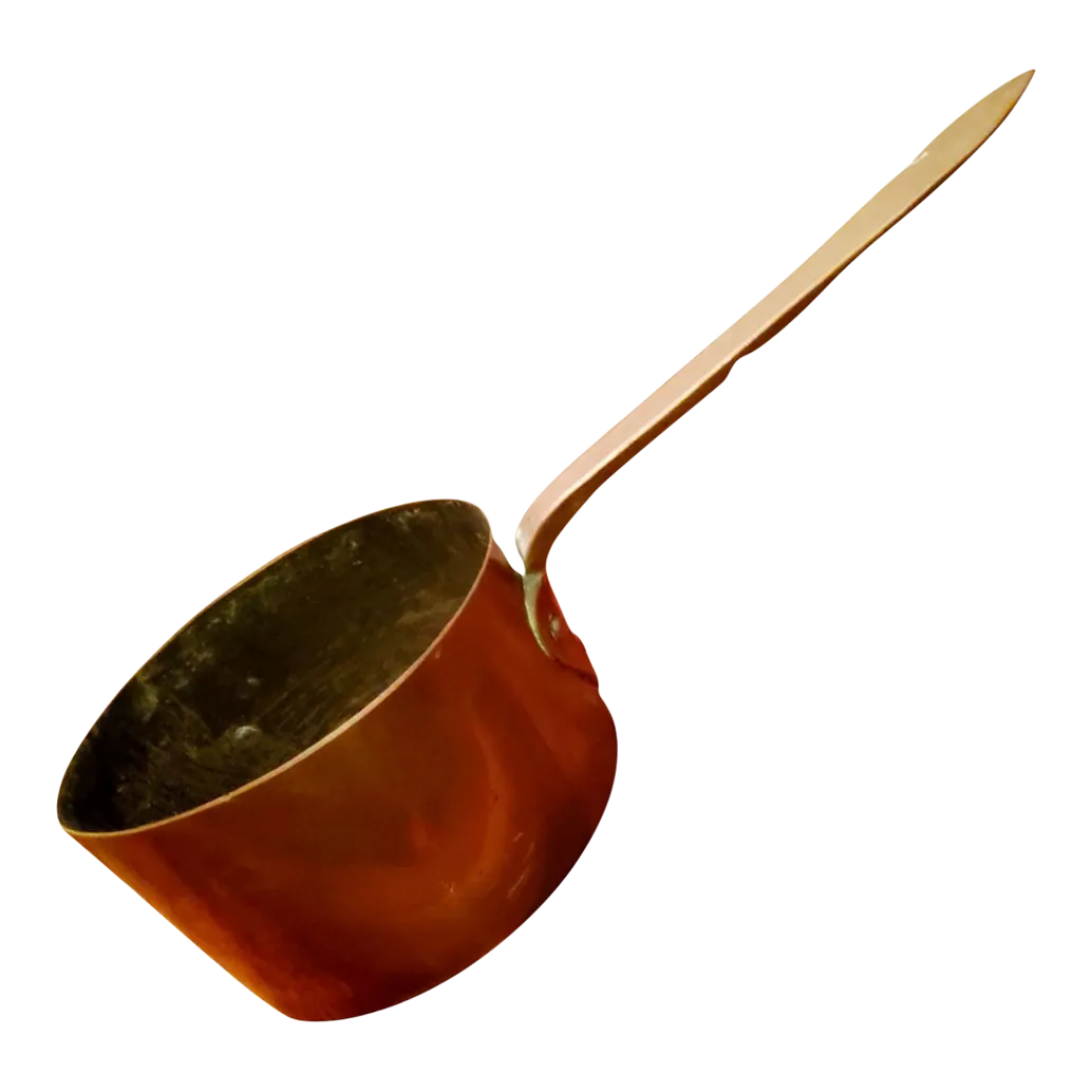 1800s Antique Copper Cooking Pot With Hand-Forged Long Dovetail Handle ...