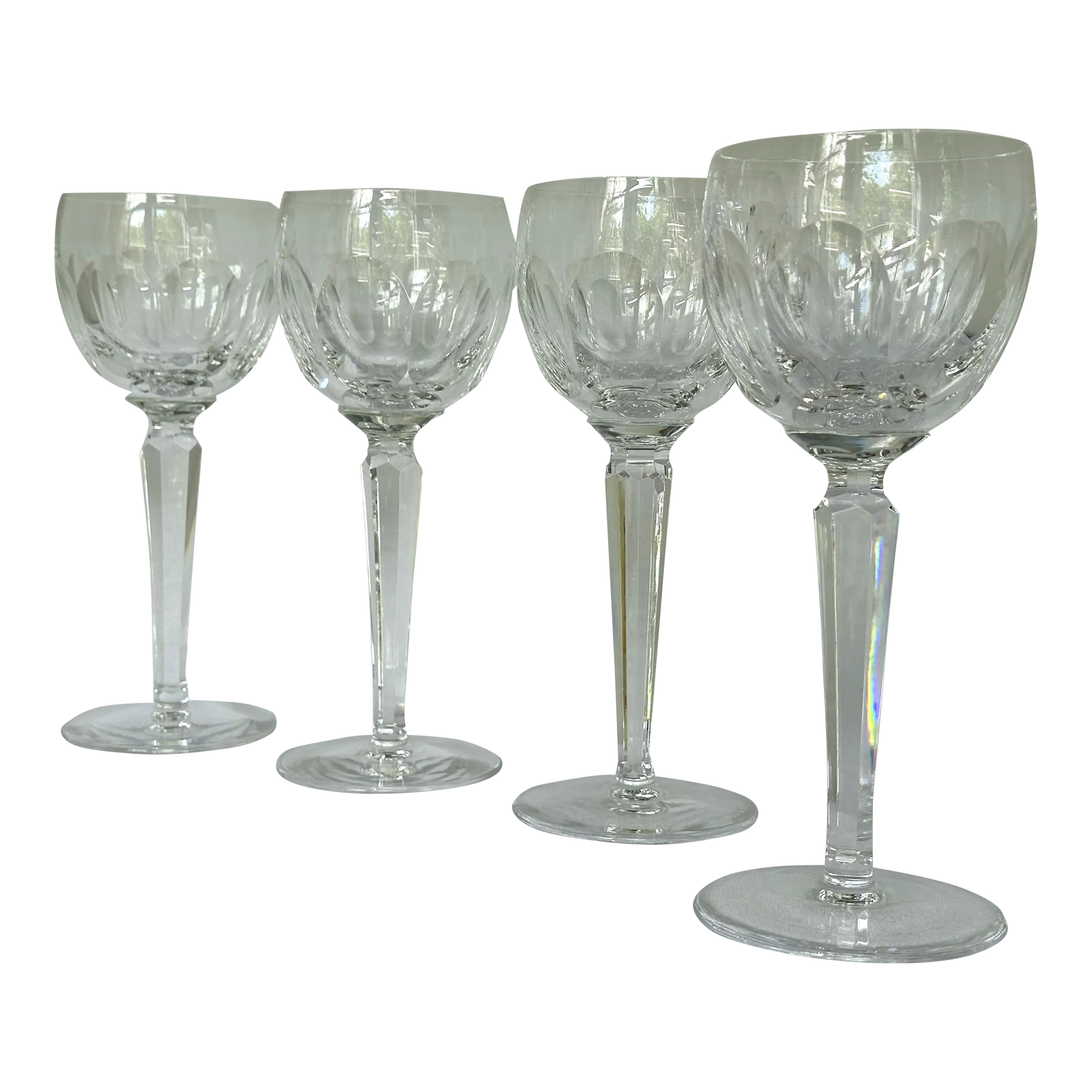 Set of 4 Waterford Sheila Balloon Wine Hocks - Irish Crystal Stemware ...