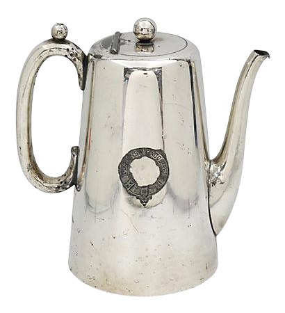 1940s World War 2 Historical Steam Ship Teapot | Chairish