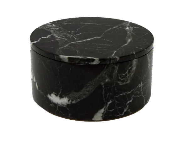 Black Marble Keepsake Box | Chairish