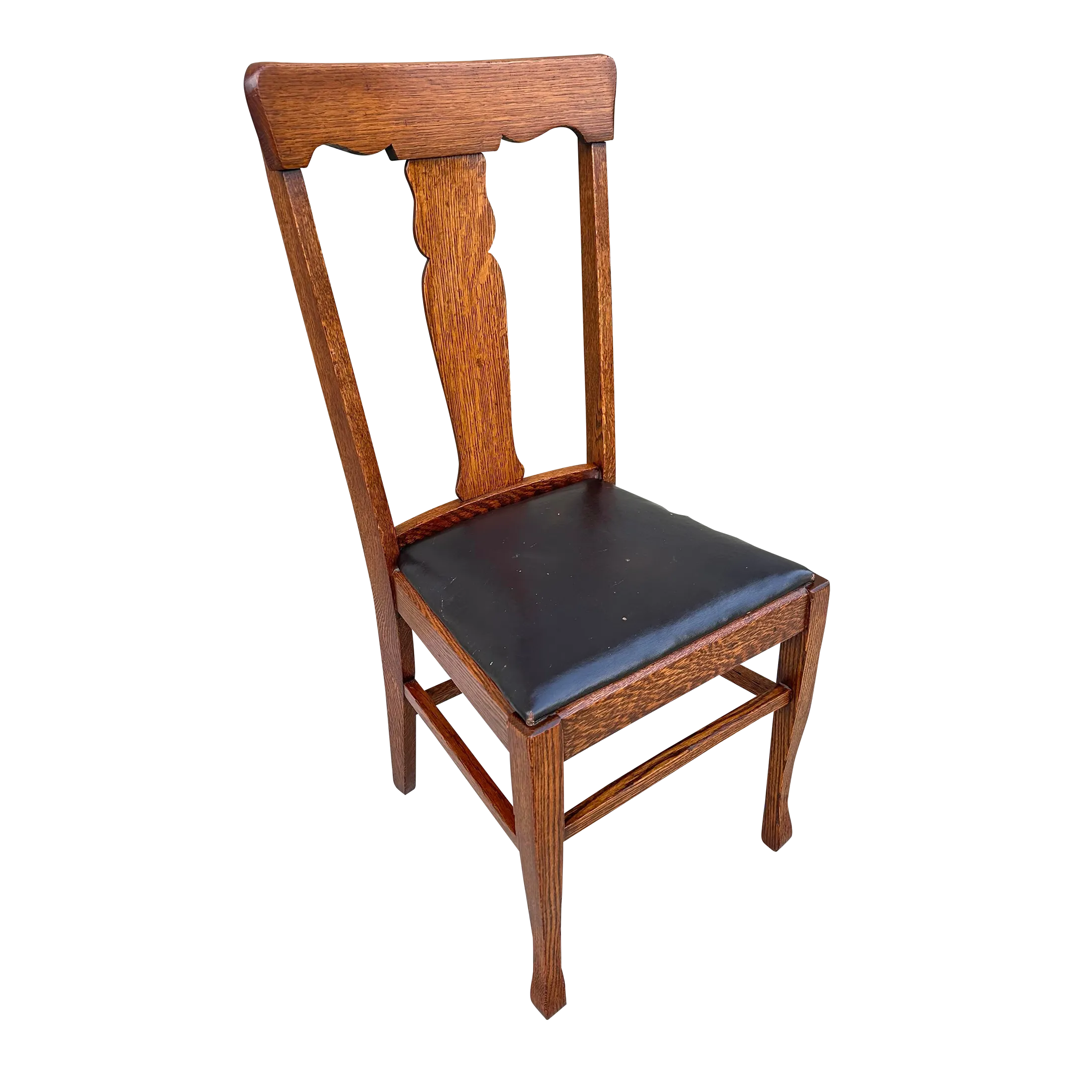 Early 20th Century Antique Union City Chair Co. Splat Back Oak Chair ...