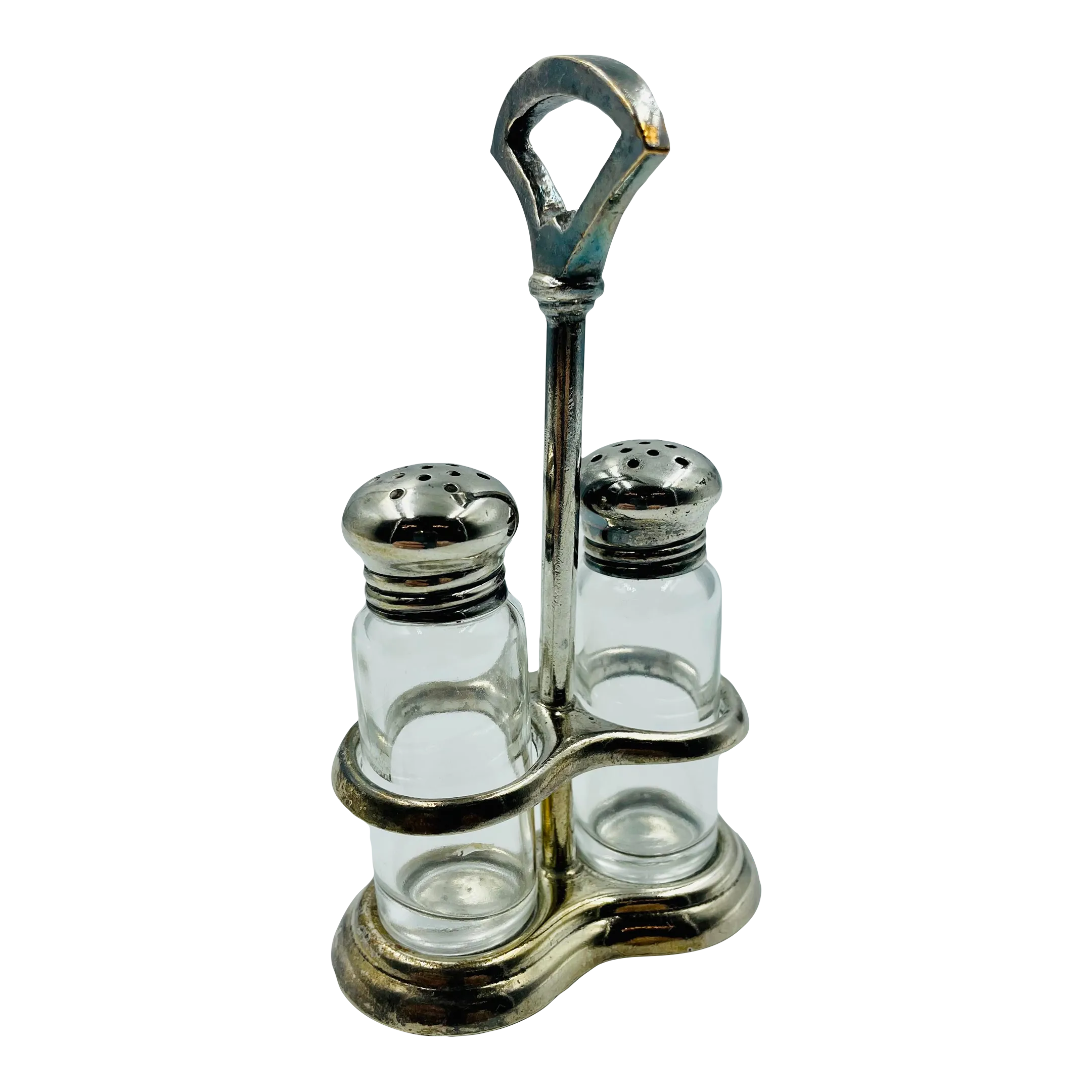 Mid 20th Century Silver Plate Original “Beverly Hilton” Salt & Pepper ...