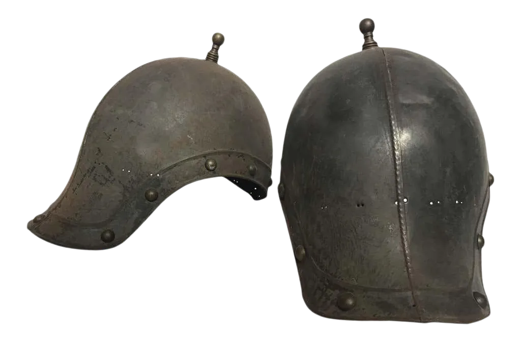 1930s Reproduction Ancient Roman Soldiers Helmets - A Pair | Chairish
