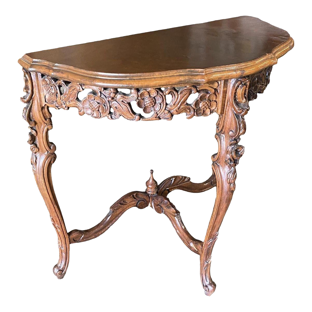 Carved Maple Queen Anne Victorian Console Table, Circa 1880 | Chairish