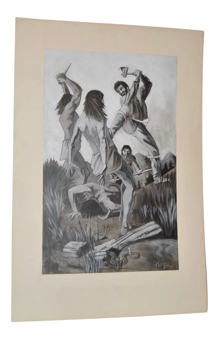 Jack London Story Illustration "The Man with the Gash" by Peter Thorpe ...