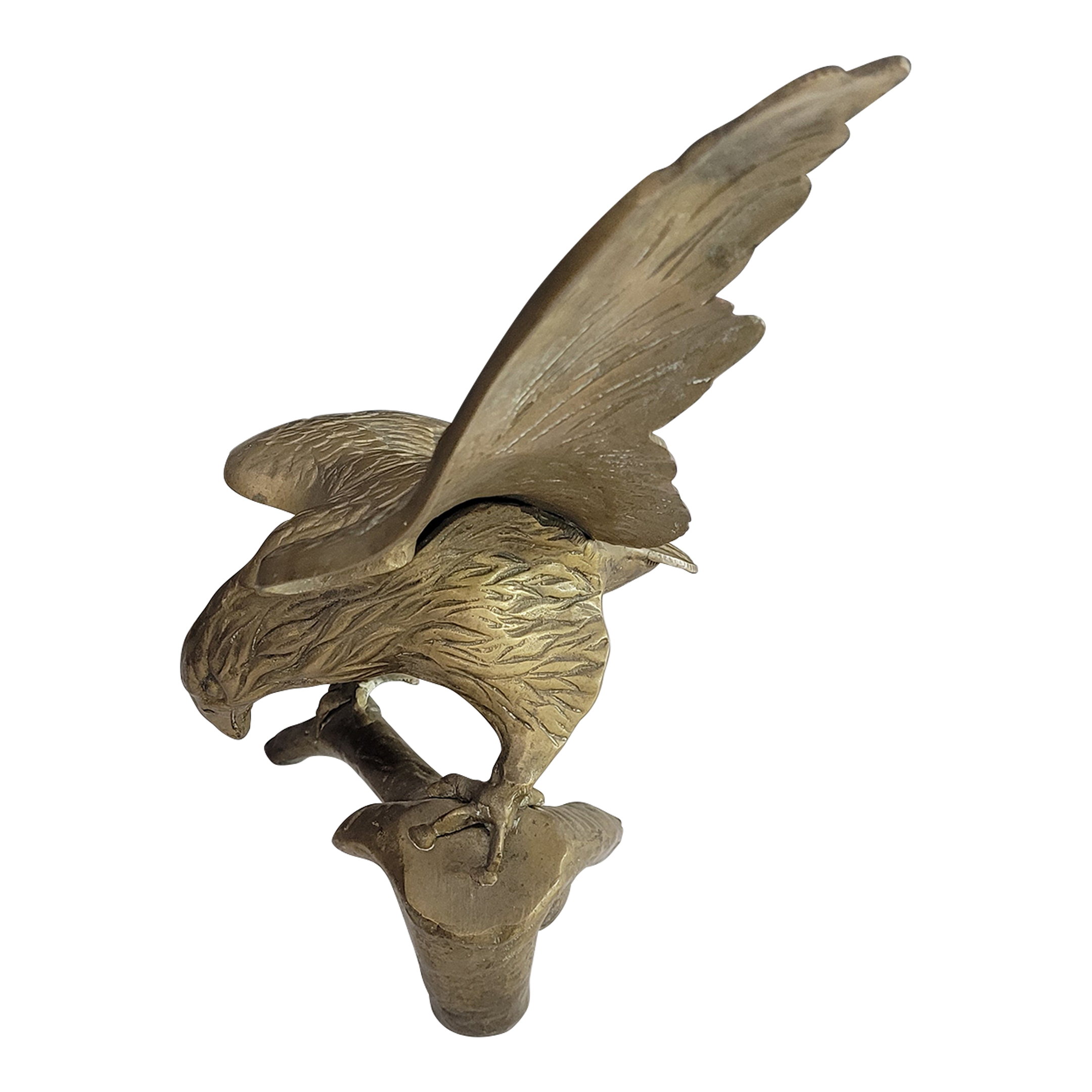 1970s Vintage Brass Bald American Eagle Metal Art Sculpture | Chairish