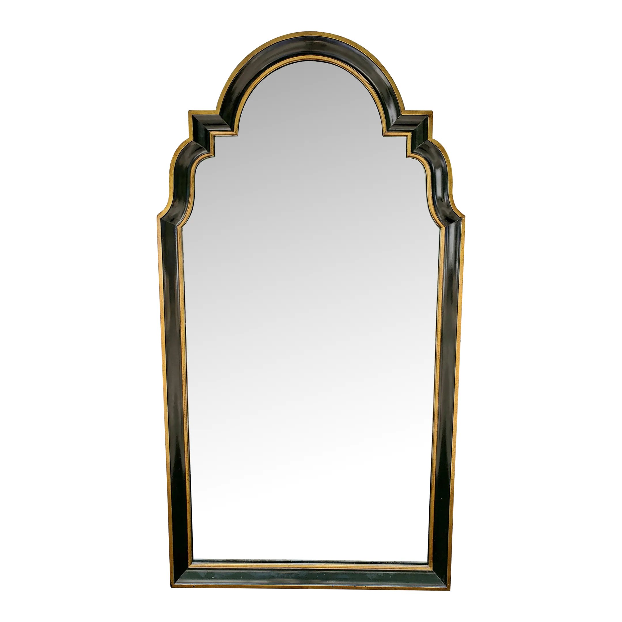 Baker Furniture Mahogany Partial Gilt and Green Baker Wall Mirror ...