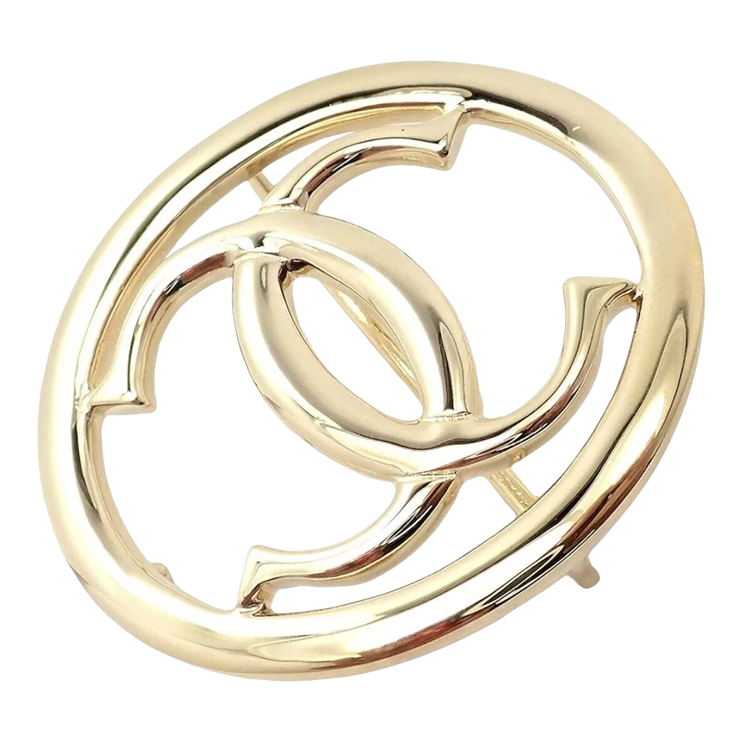 Cartier 18k Yellow Gold Signature Classic Large Double C Belt Buckle ...