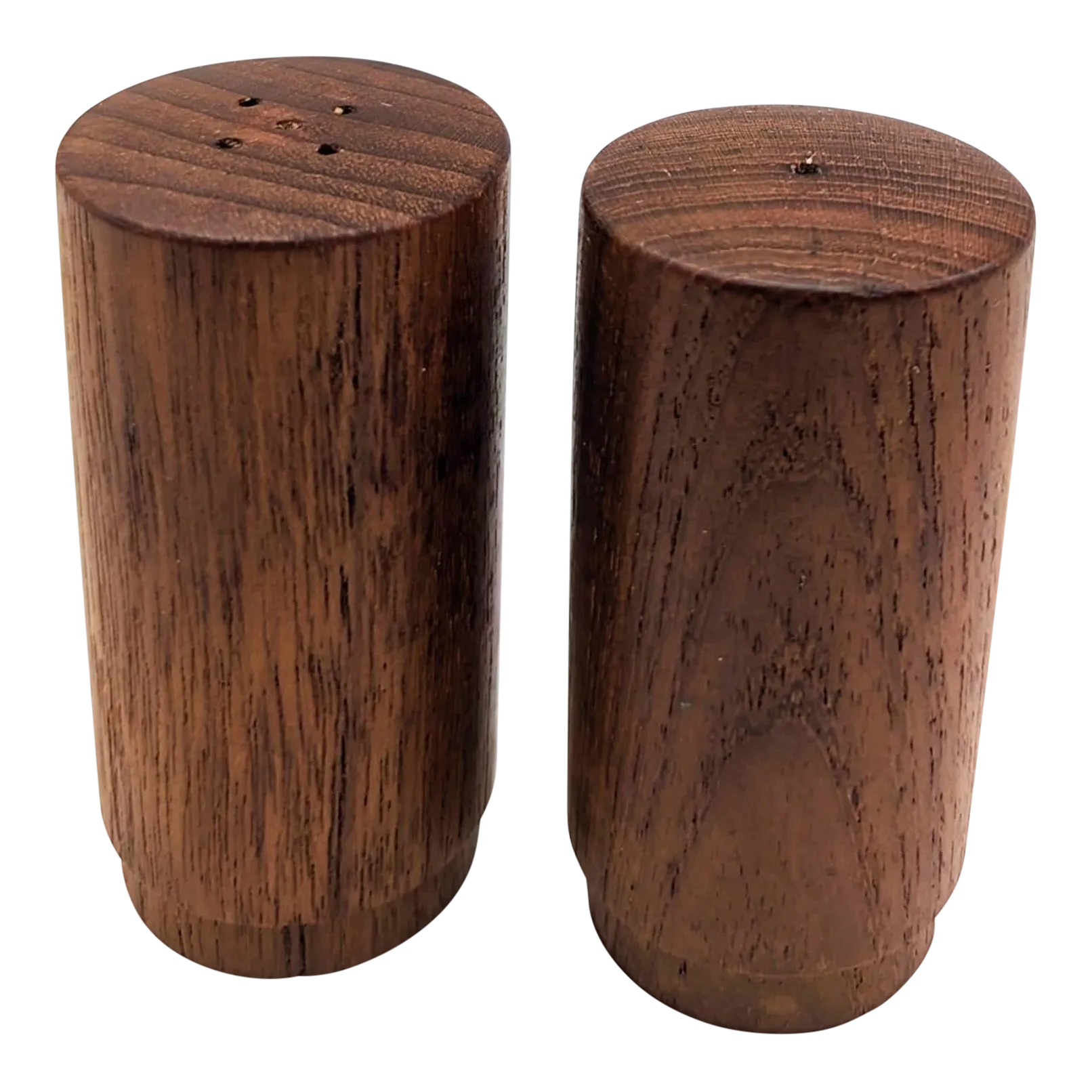 Mid 20th Century Teak Wood Salt and Pepper Shakers, a Pair | Chairish