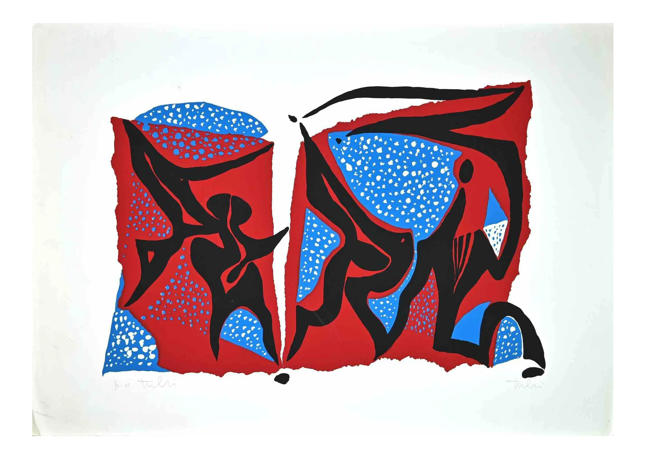 Wladimiro Tulli, Abstract Composition, Original Screenprint, 1970s ...