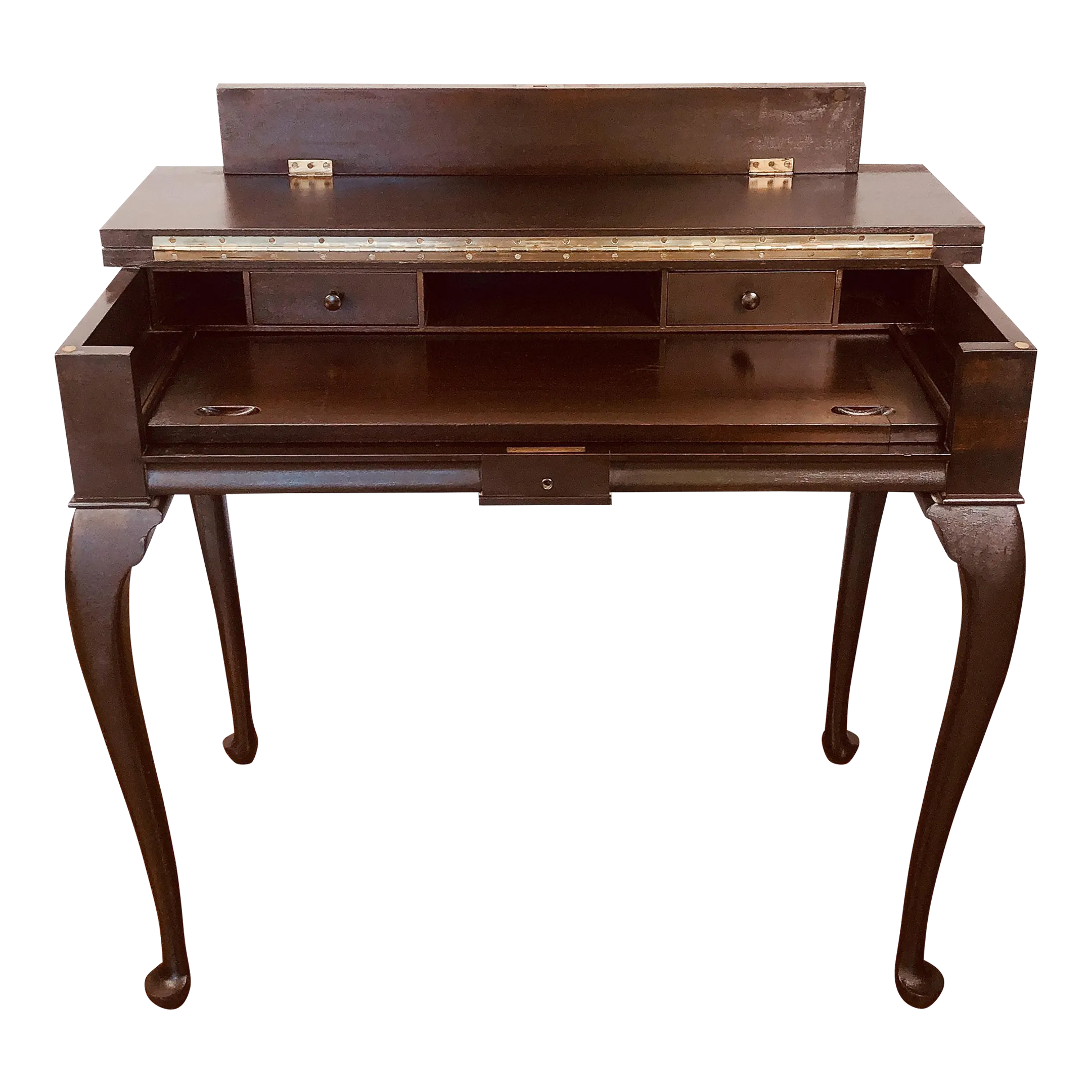 Antique Mahogany Spinet Writing Desk C.1900 | Chairish