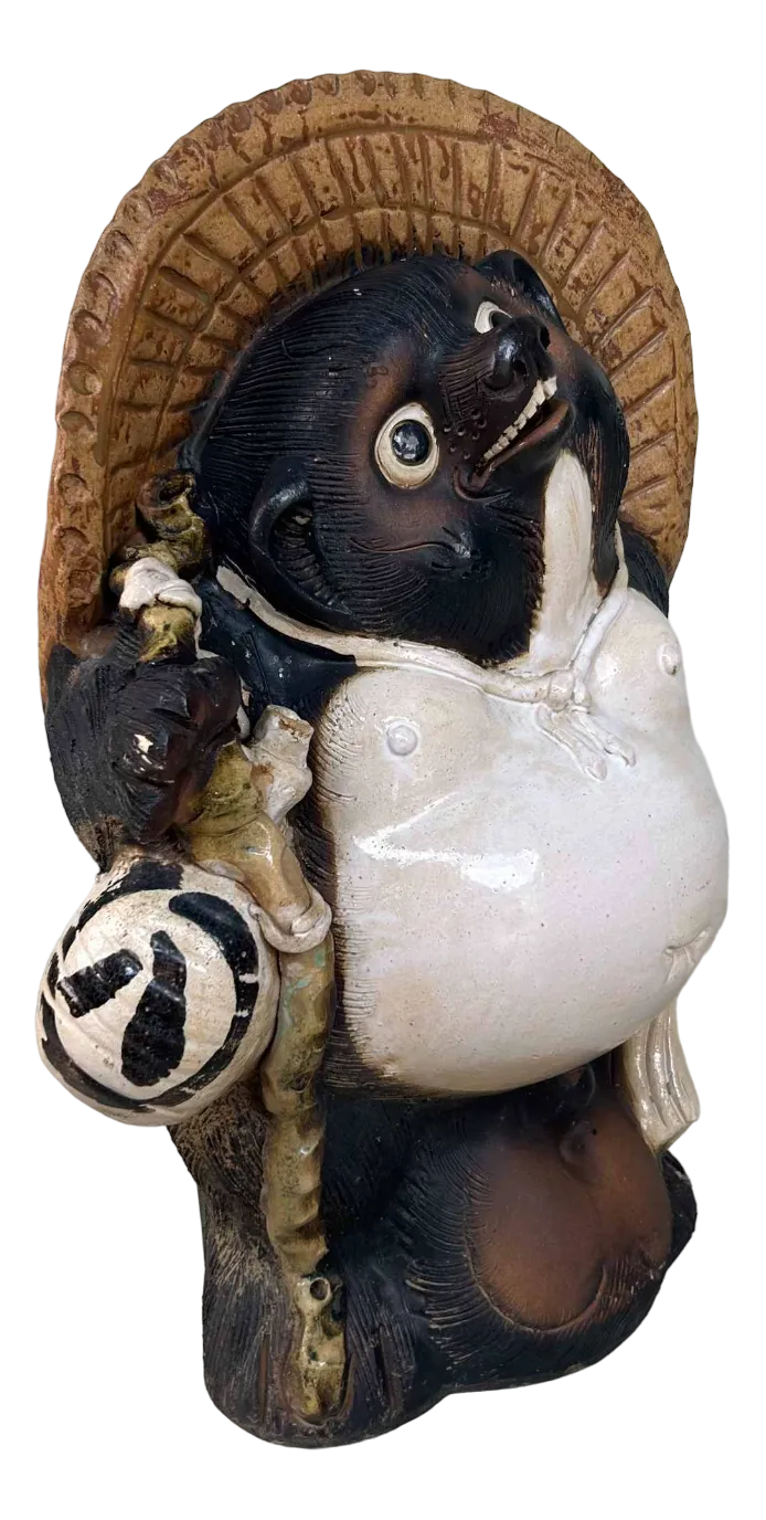 Large Decorative Tanuki Statue, 1980s | Chairish