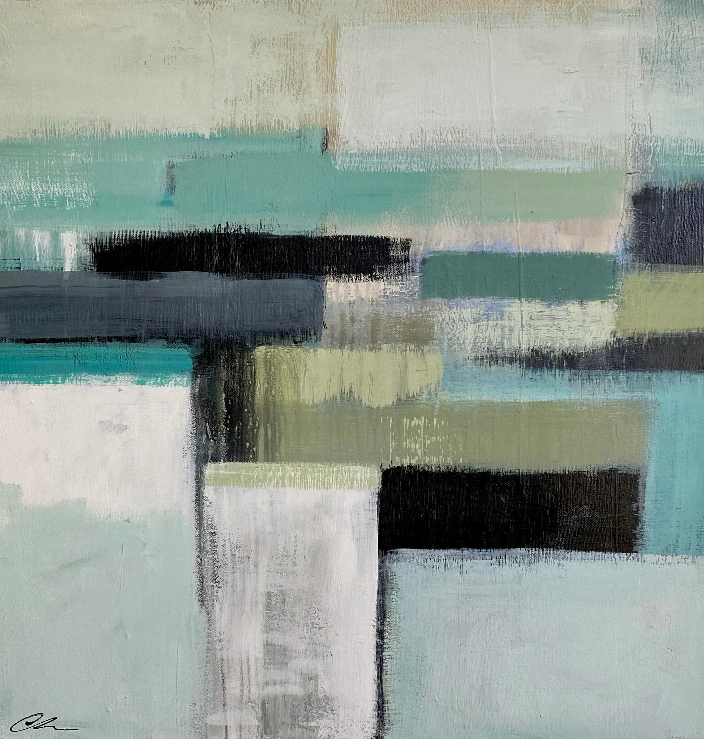 "Landscape Illusion 1" Contemporary Abstract Expressionist Acrylic ...