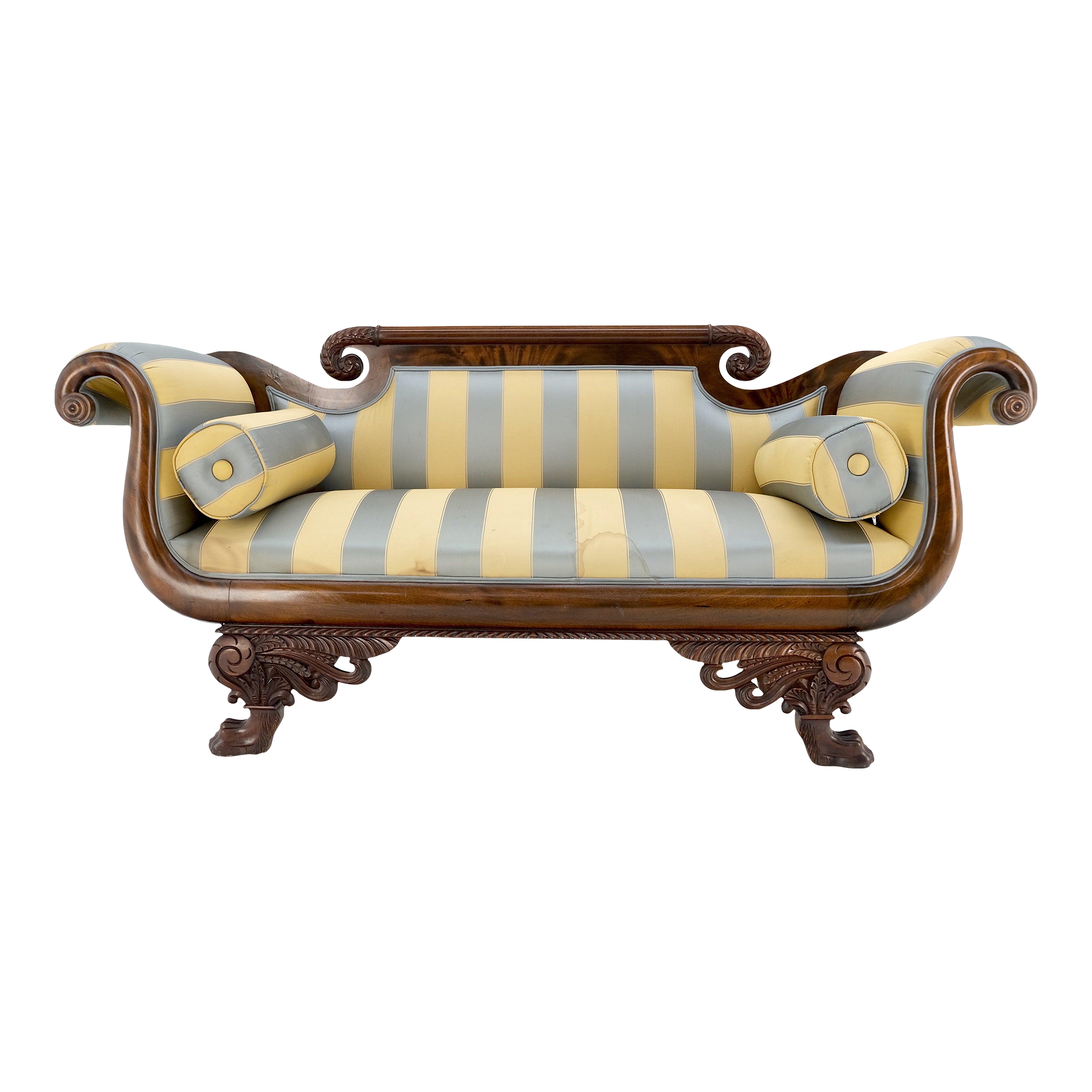 Condition Empire Sofa Sette Loveseat Couch Fine Carved Details Lions ...