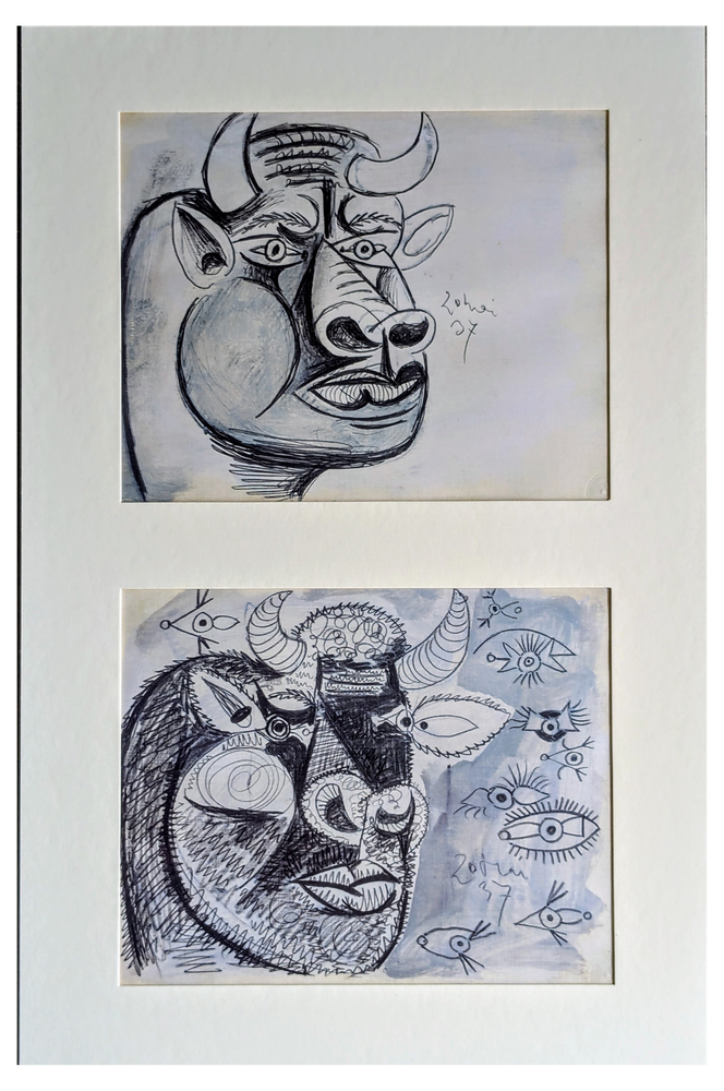 Pablo Picasso, Bulls: Preparatory Sketches for Guernica, Lithograph ...