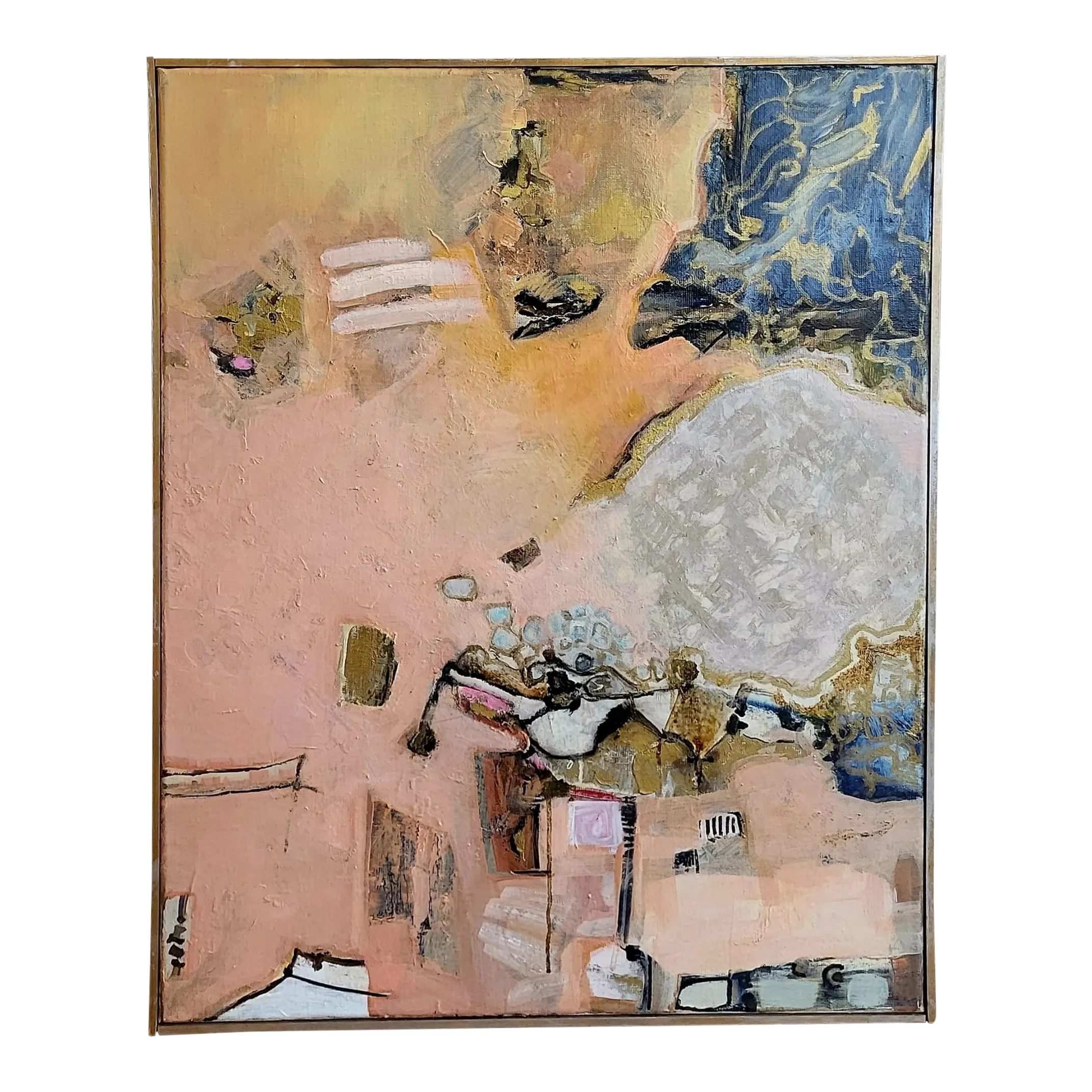 Abstract Expressionist Oil Painting on Linen, "Sugar House (Formerly ...