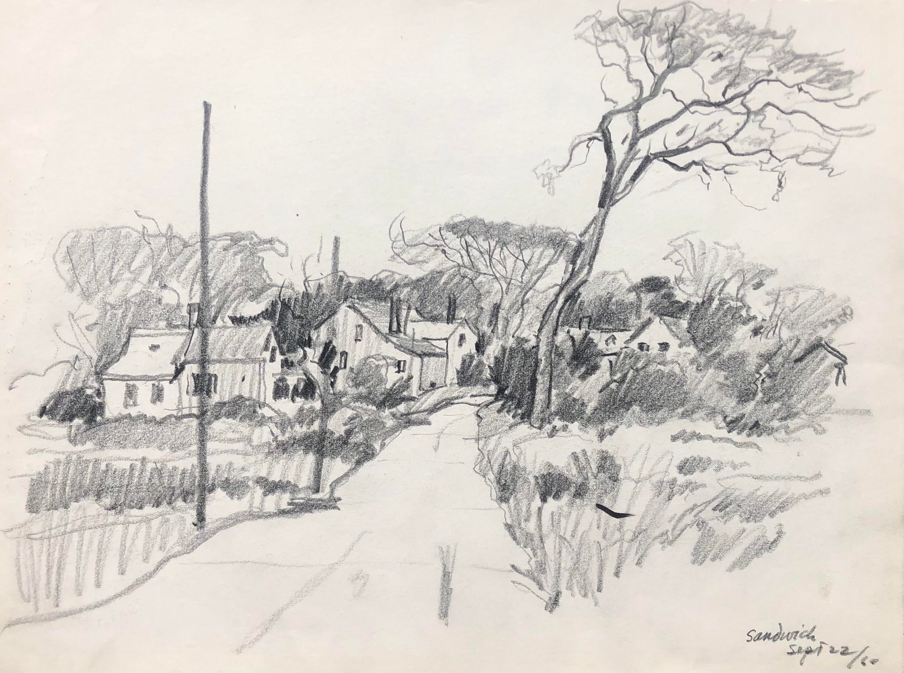 1960 Norman Kent Drawing of Sandwich Massachusetts | Chairish