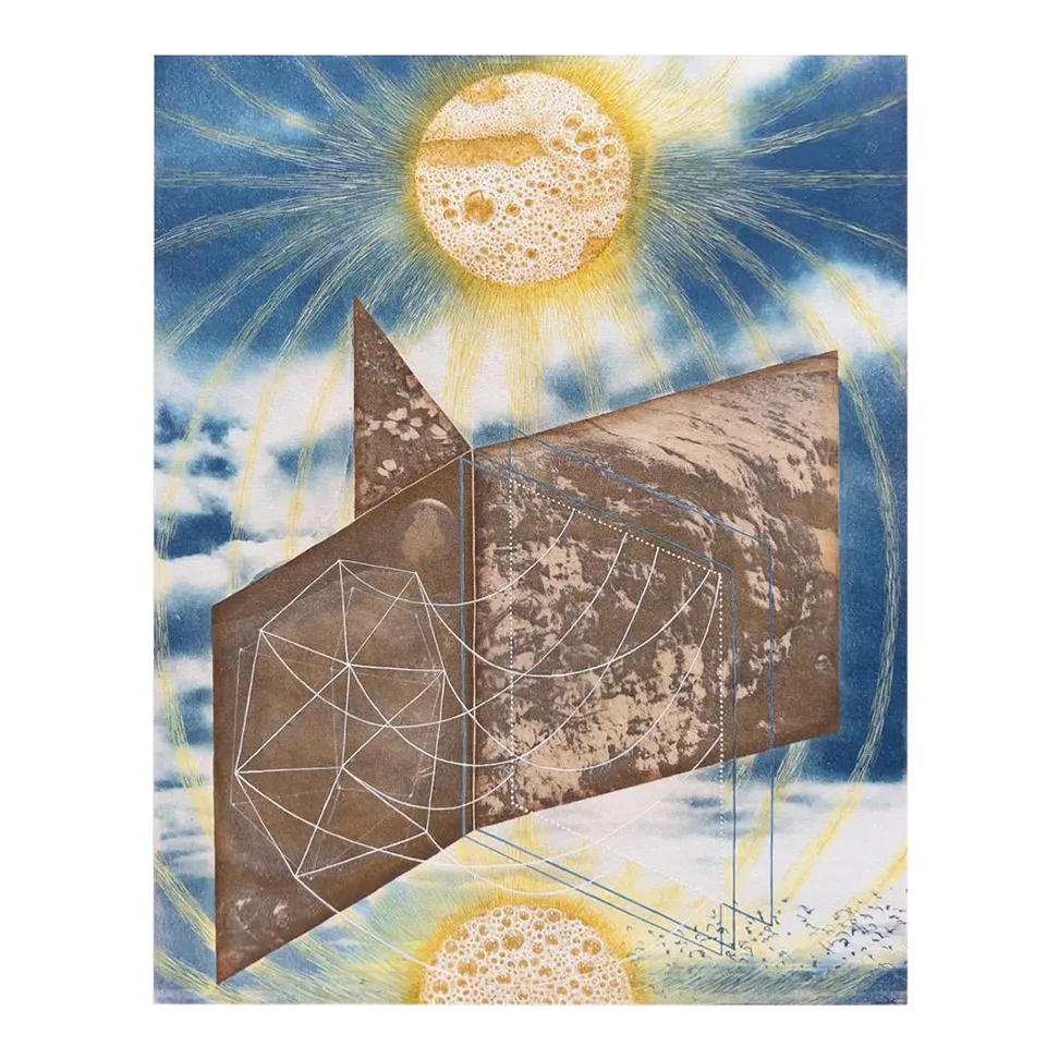 Surrealist Watercolor and Bleached, Toned Traditional Cyanotype ...