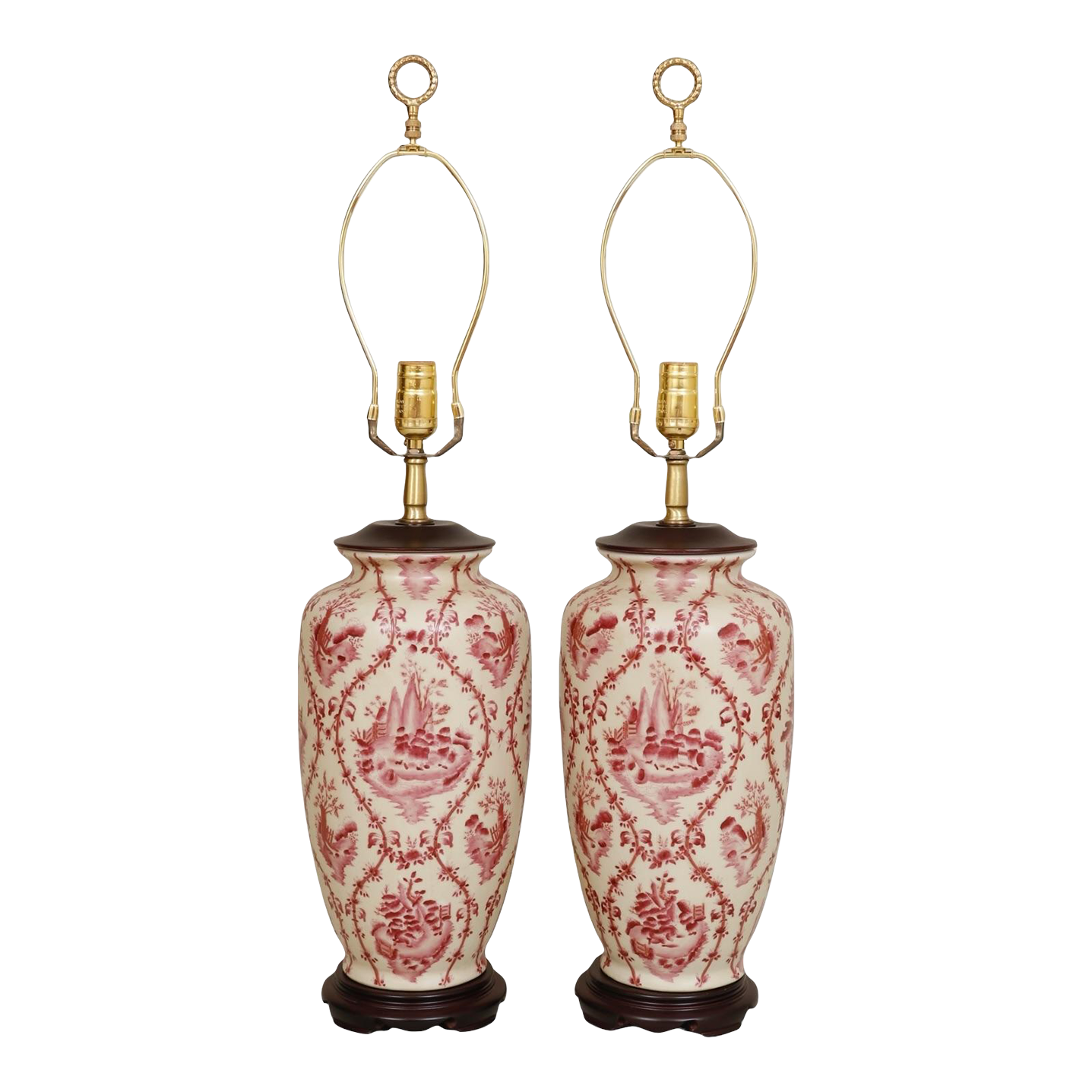 Delft Style Ceramic Table Lamps - a Pair | Chairish