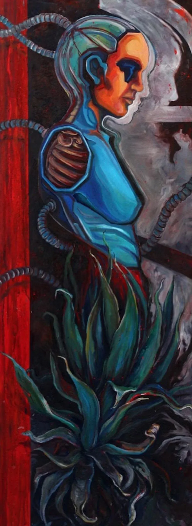 Charlene Mosley, Surrealist Figurative Painting, "Repair" | Chairish