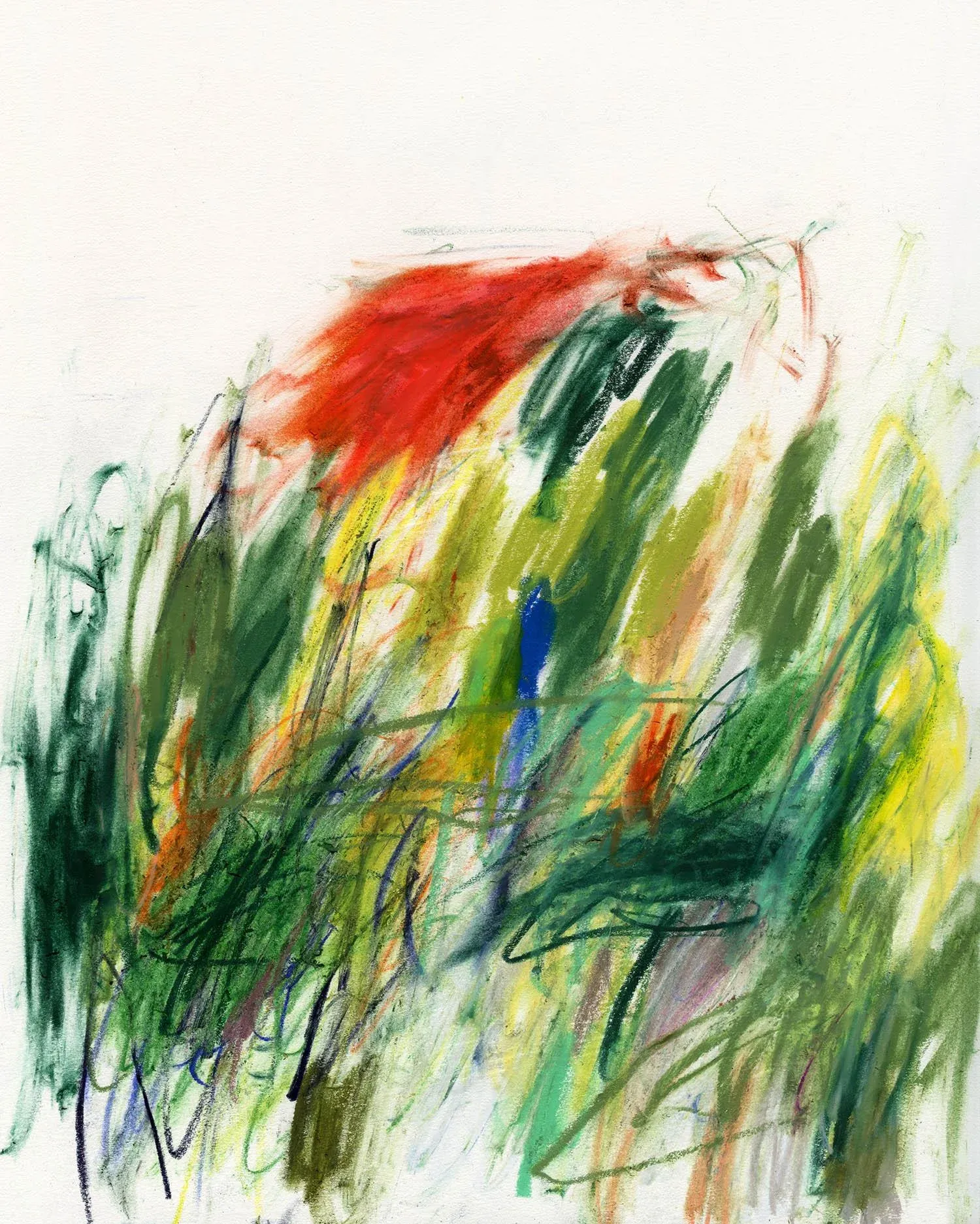 "Ecology" Abstract Expressionist Original Pastel Painting - 40" X 50 ...