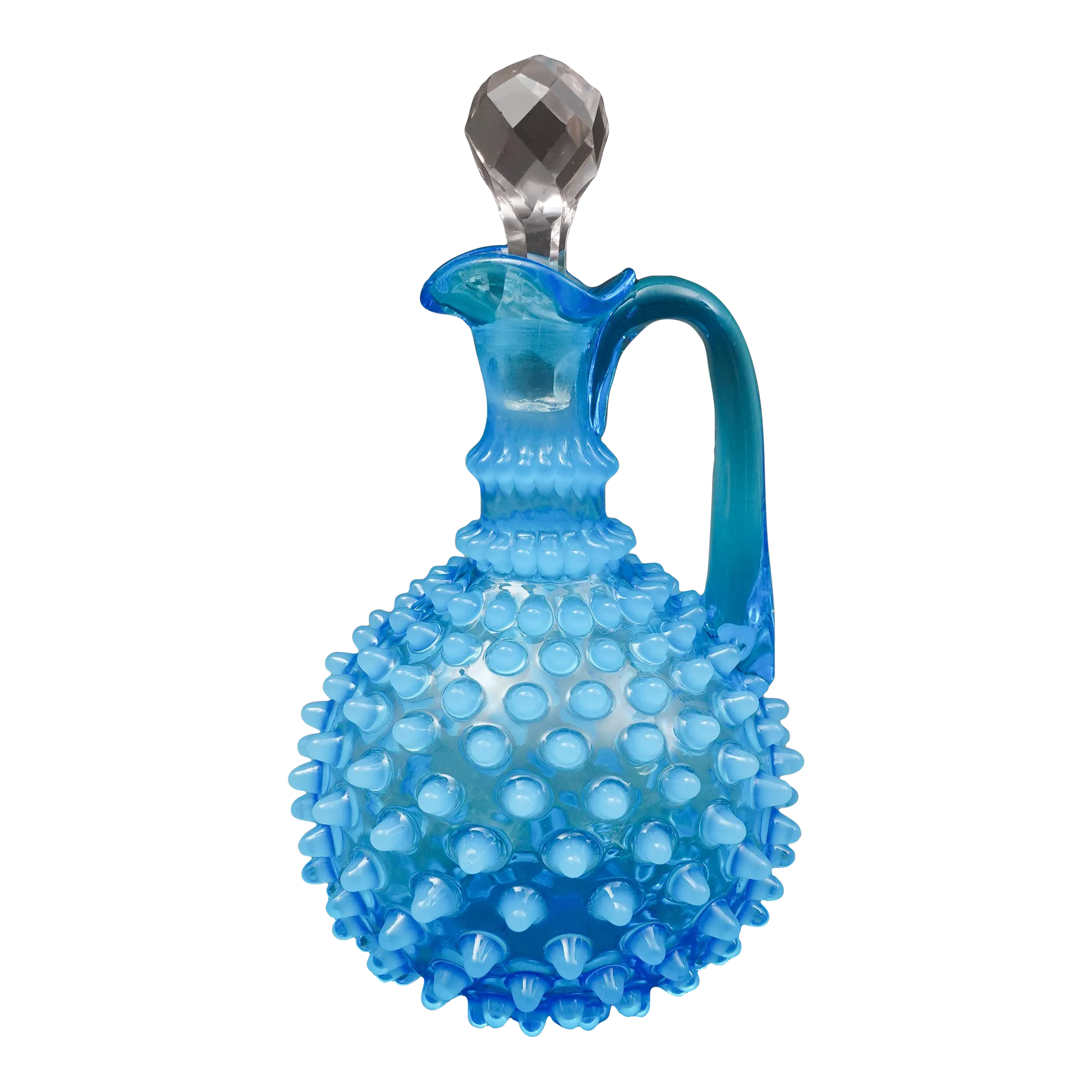 Early 19th Century Hobbs Brockunier No. 323 Dew Drop Blue Opal Glass ...