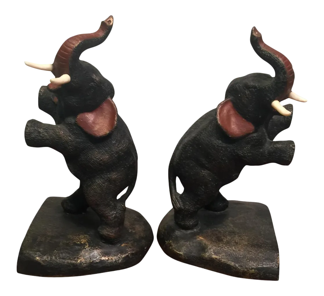 1930s Franz Walter Bergmann Vienna Bronze Elephant Bookends - a Pair ...