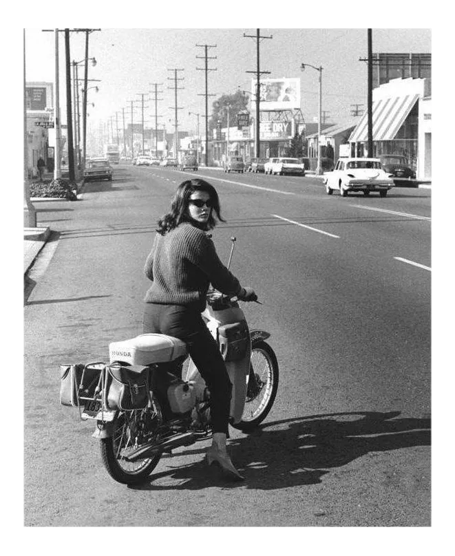 Ann-Margret on Her Honda Motorcycle 1964 | Chairish