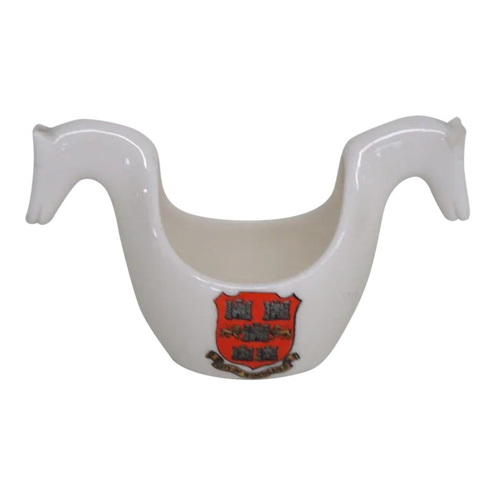 Wh Goss Winchester Porcelain Model of Norwegian Horse Shaped Beer Bowl ...