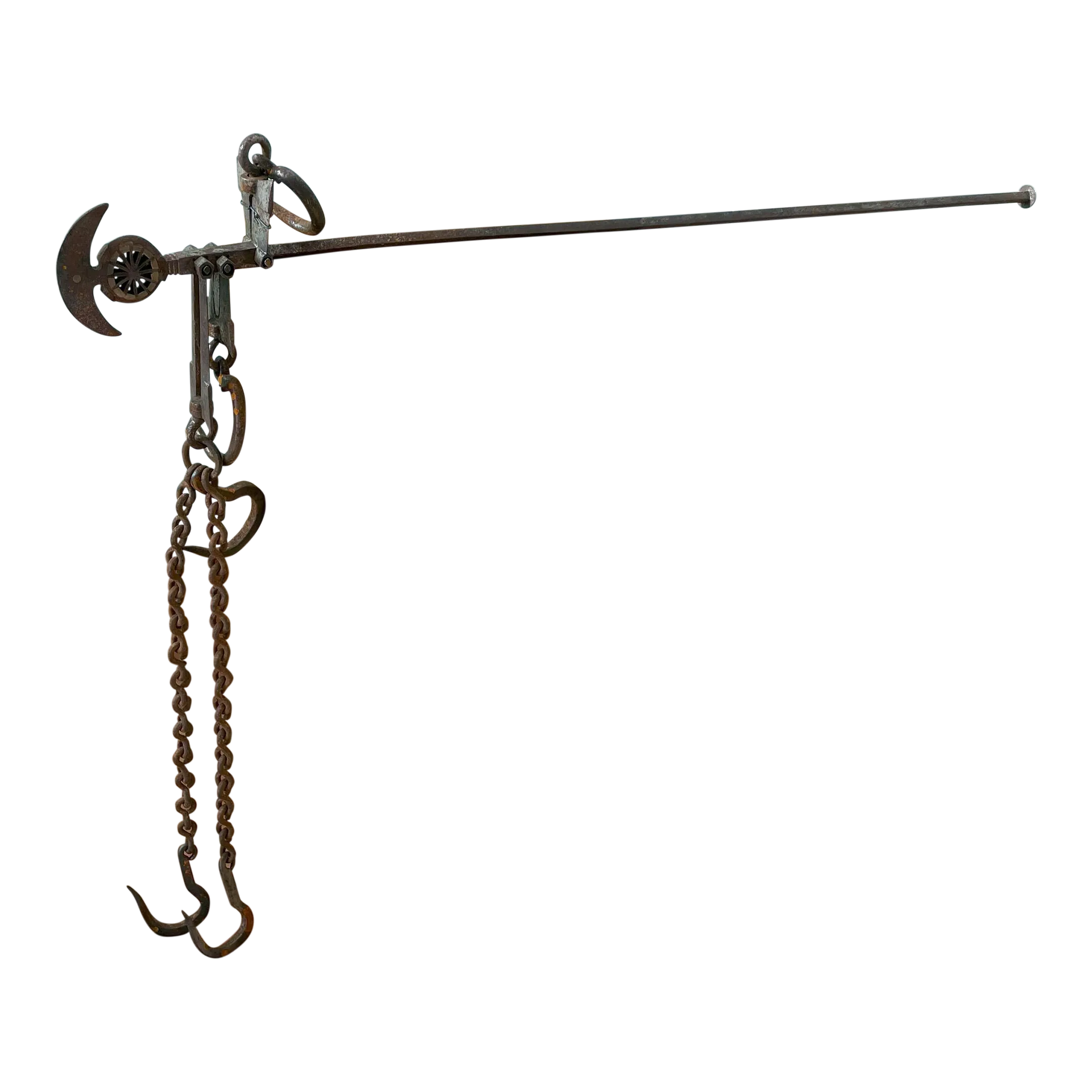 Antique Greek Decorative Steelyard Slaughter House Iron Weighting ...