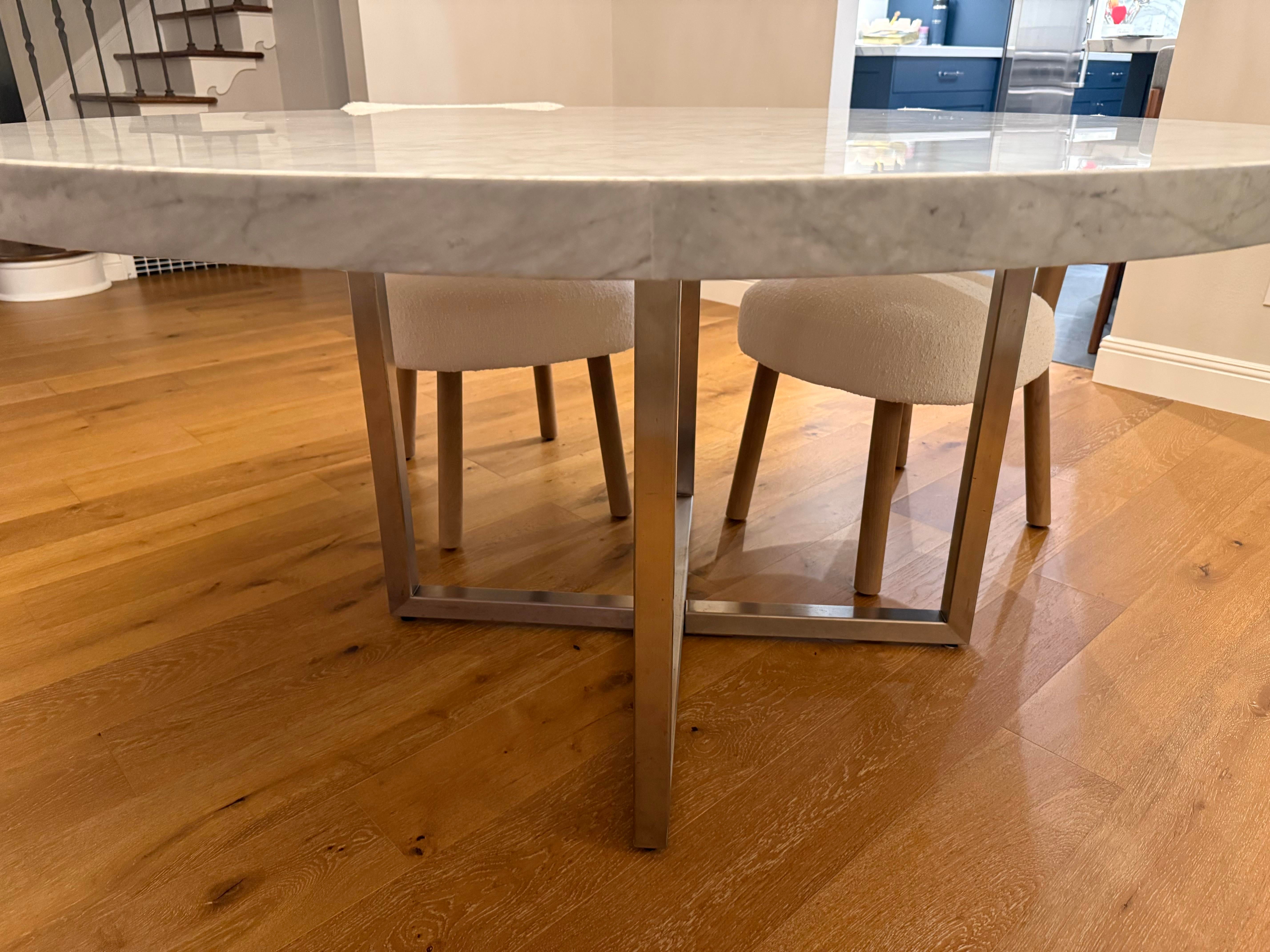 Restoration Hardware Torano Round Marble Dining Table