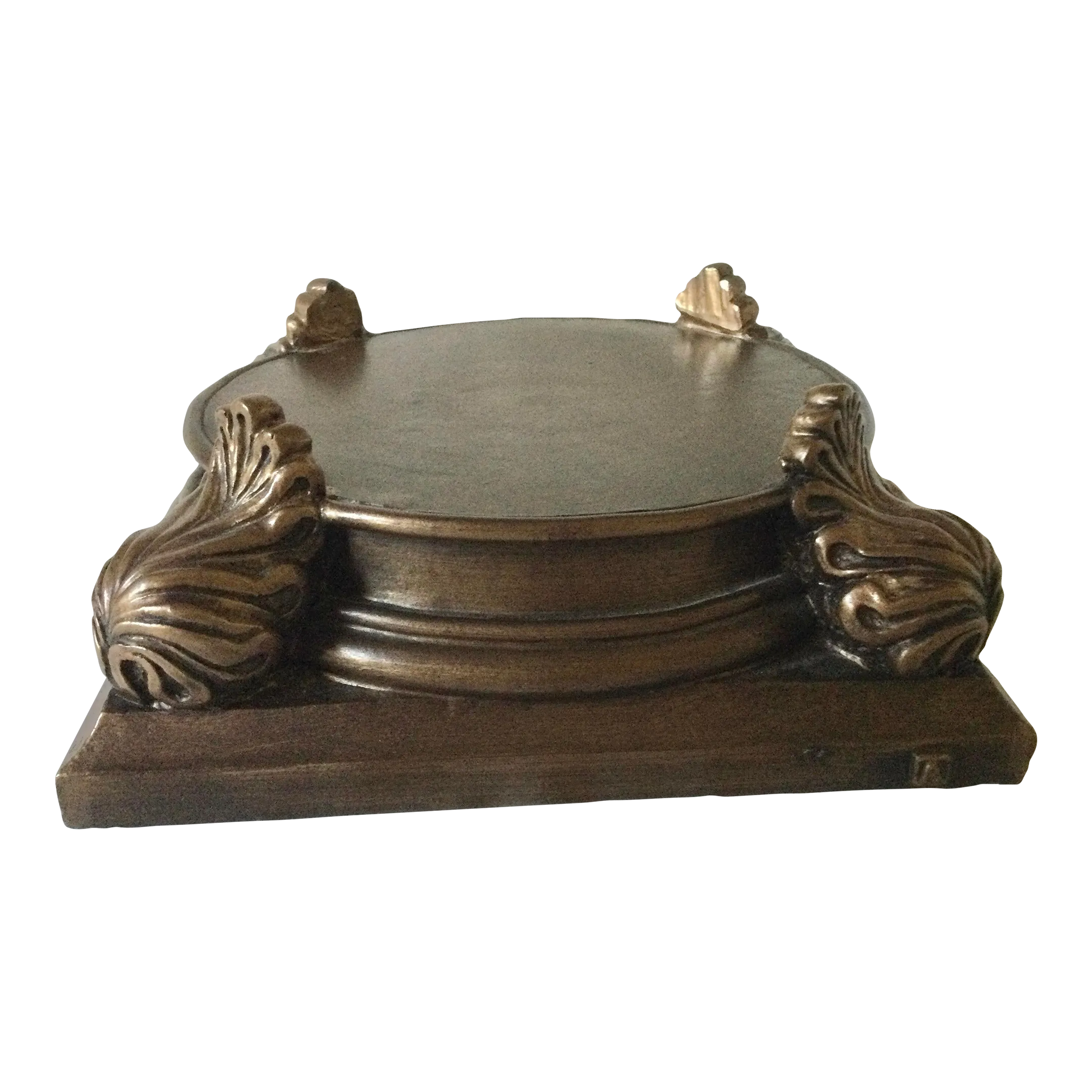 Low Greek Column Pedestal With Acanthus Leaves | Chairish