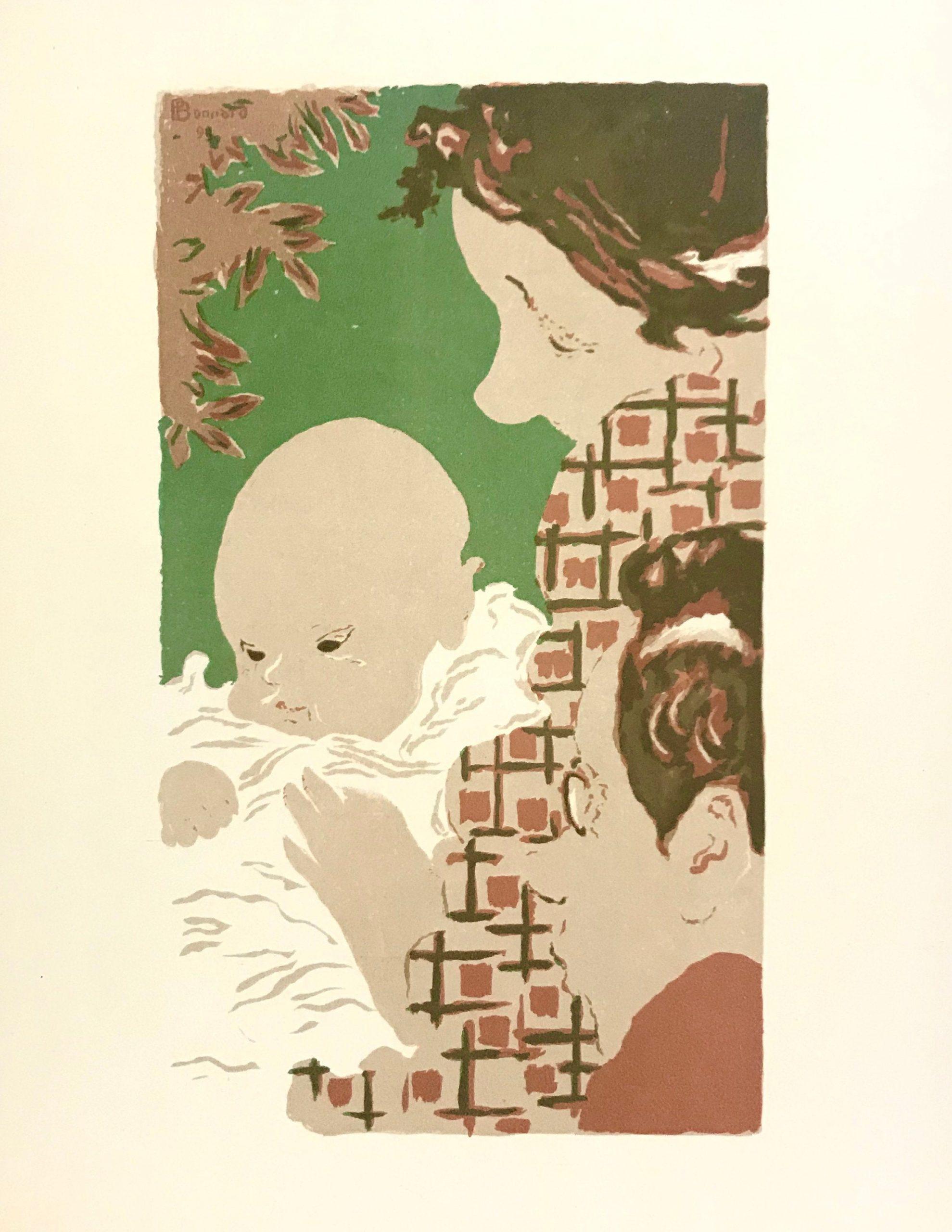 1952 Bonnard Lithograph 23, Scene De Famille | Chairish