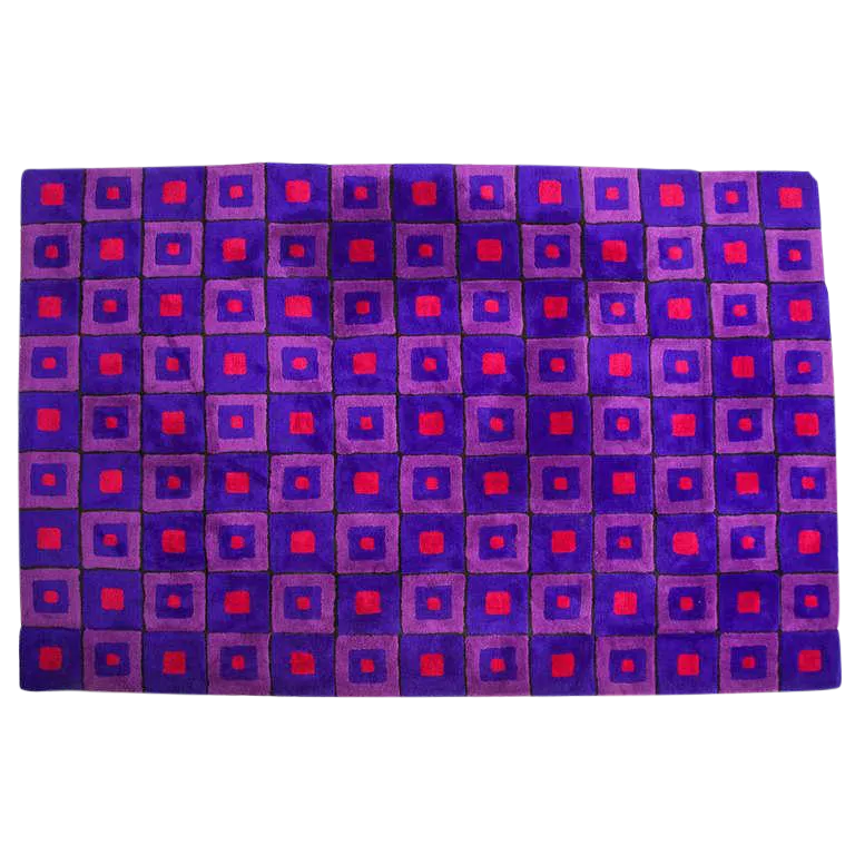 1980s Verner Panton Op-Art Rug-6’x9" | Chairish