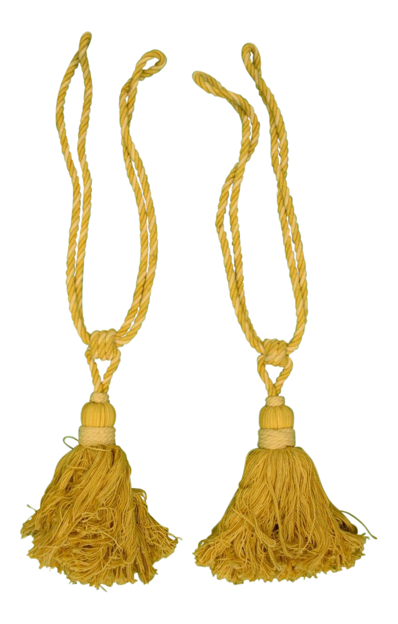 Rope Twist Curtain Tassels - a Pair | Chairish