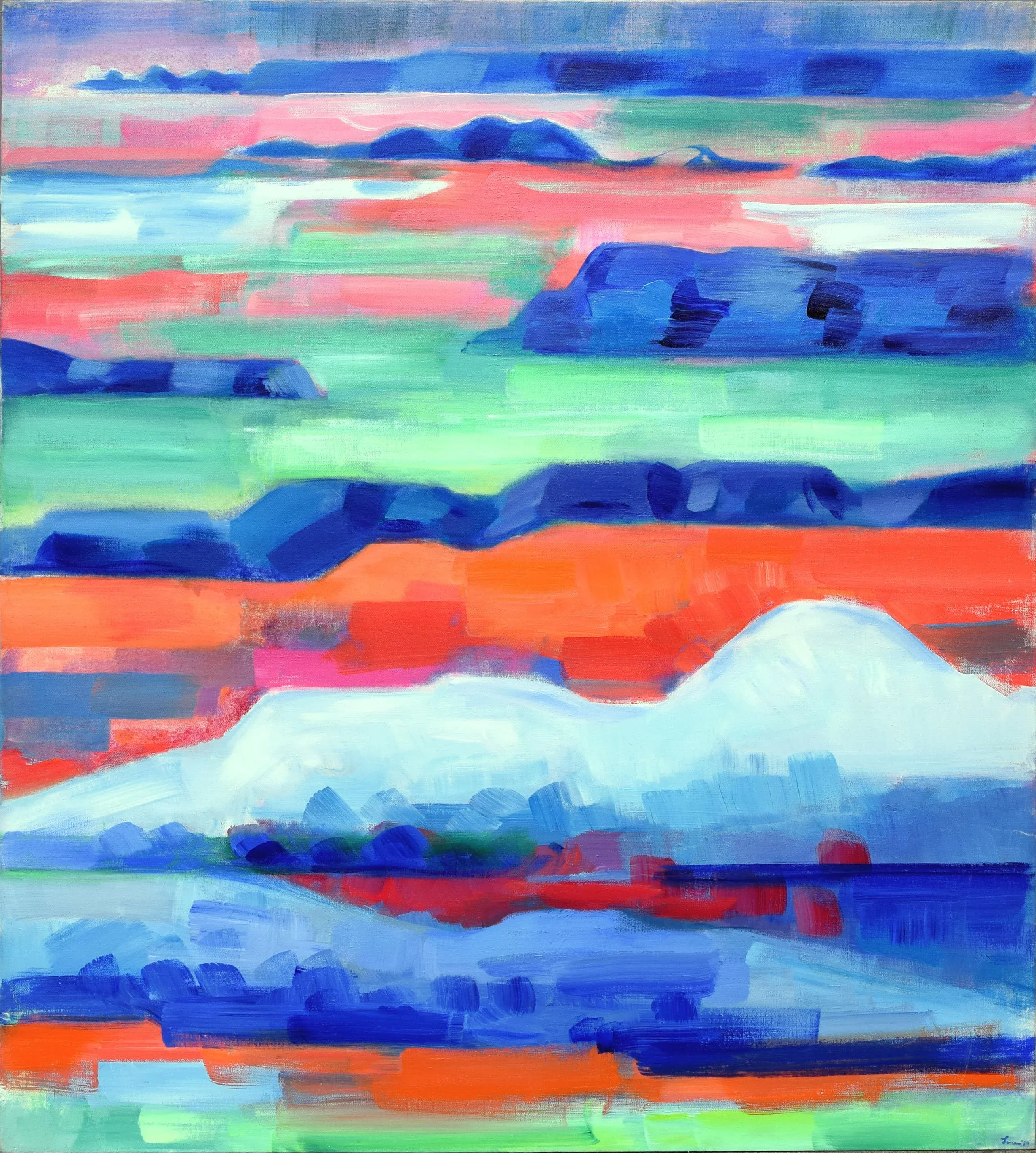 1989 "Desert Dreams" Abstract Landscape Acrylic Painting | Chairish