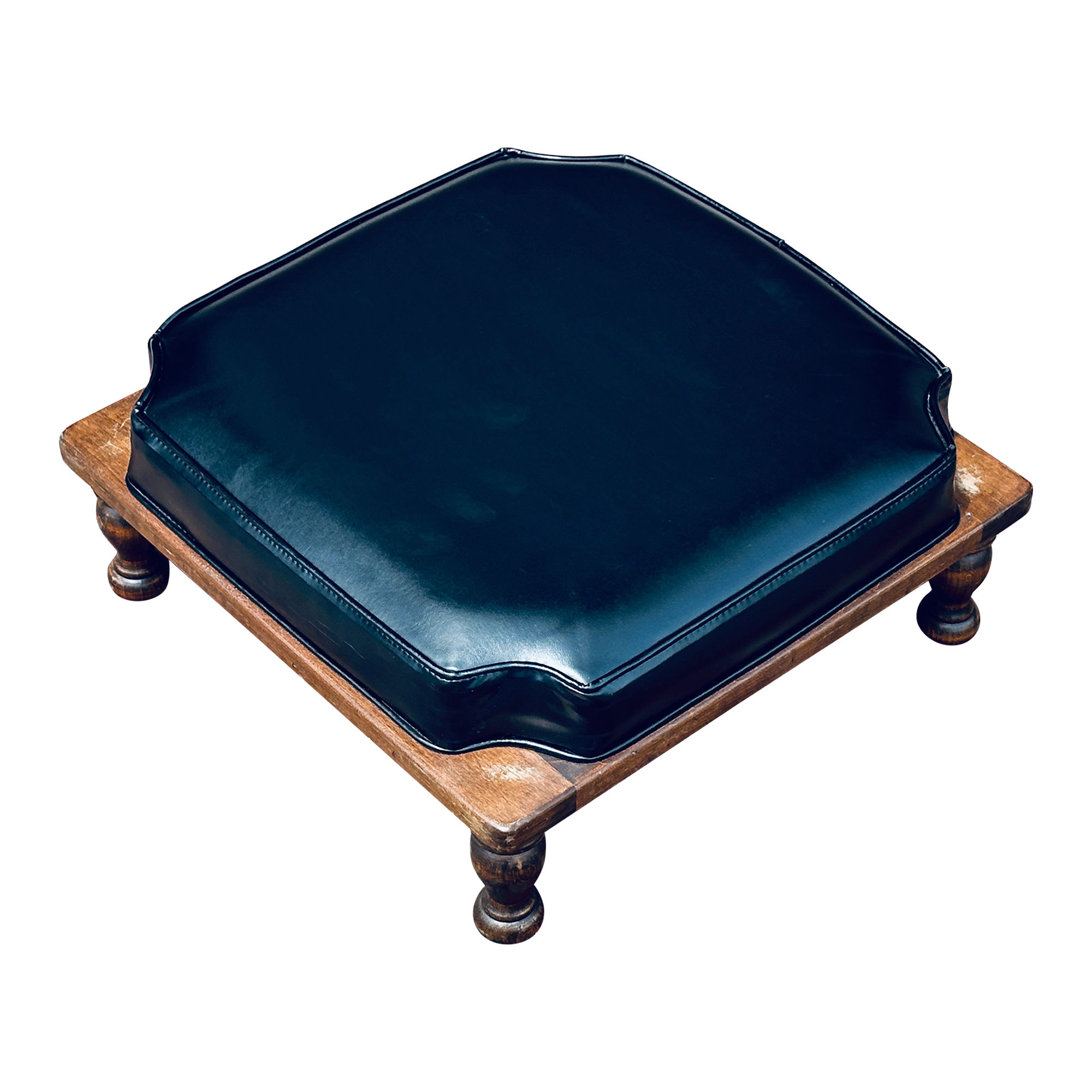 Ethan Allen Mid-Century Modern Stacking Low Stool in Black | Chairish