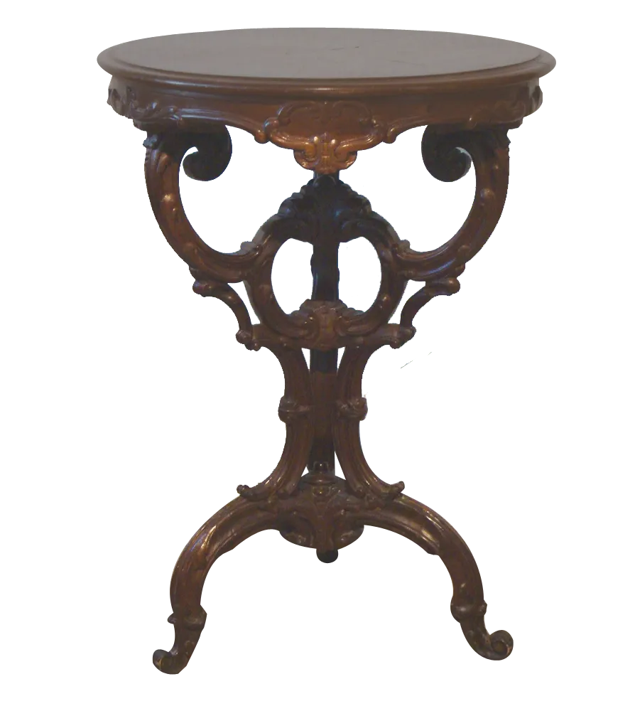 Rococo-Style Table in Mahogany | Chairish