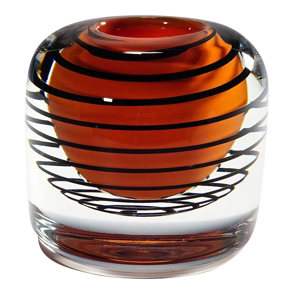 Massive Expo Vase by Olle Alberius for Orrefors, Sweden 1973 | Chairish