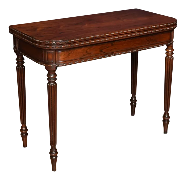 Regency Rosewood Card Table | Chairish
