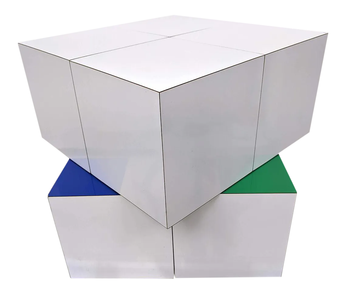 1990s George d'Amato Minimalist Cube Sculpture | Chairish