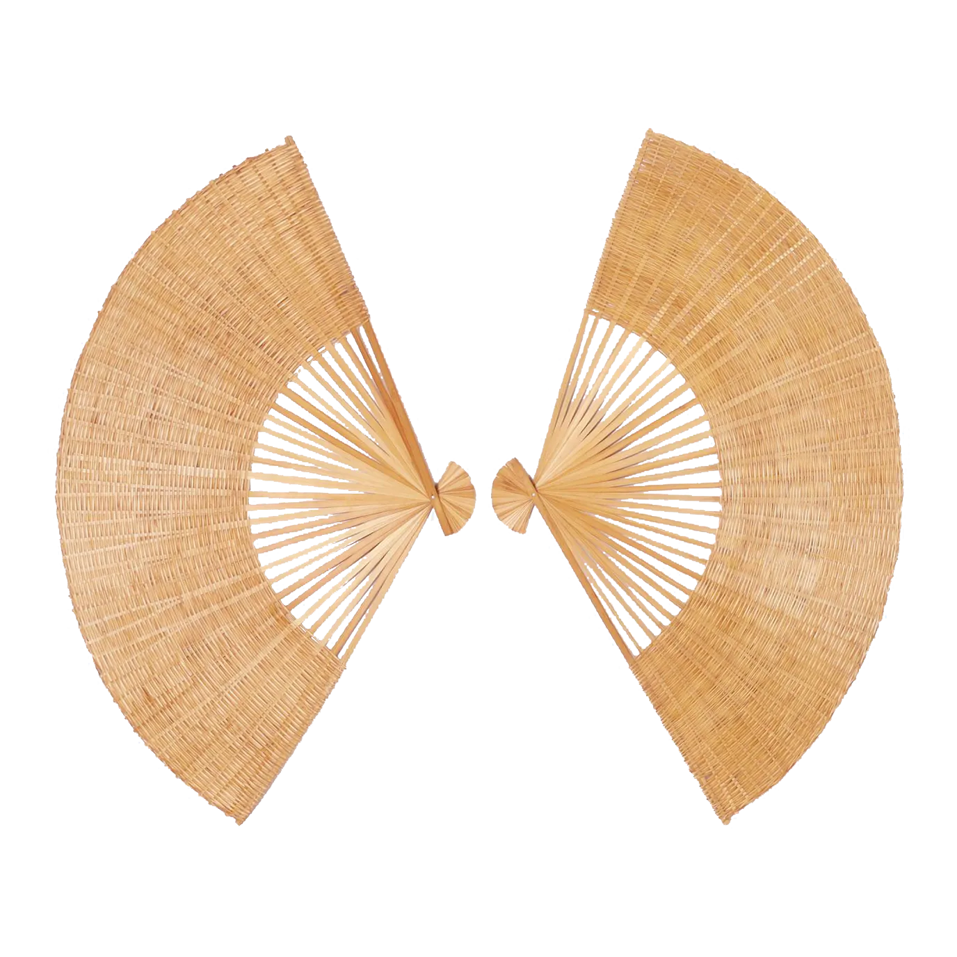 Vintage Wicker and Rattan Hand Fans | Chairish