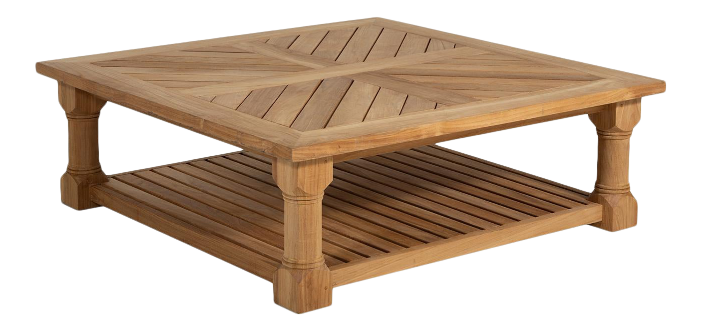 Summer Classics Lakeshore Square Coffee Table in Natural | Chairish