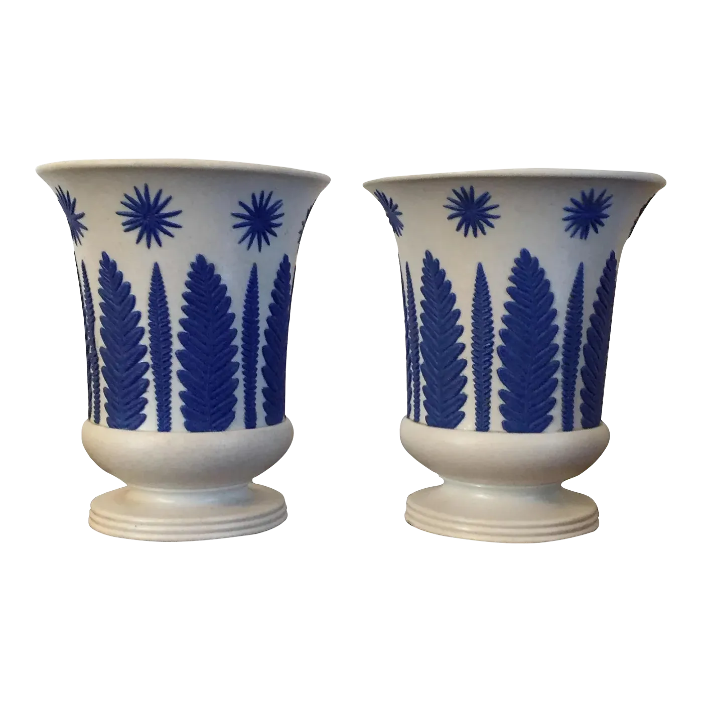 1810 Wedgwood Jasperware Vases, Consulate Pattern - A Pair | Chairish