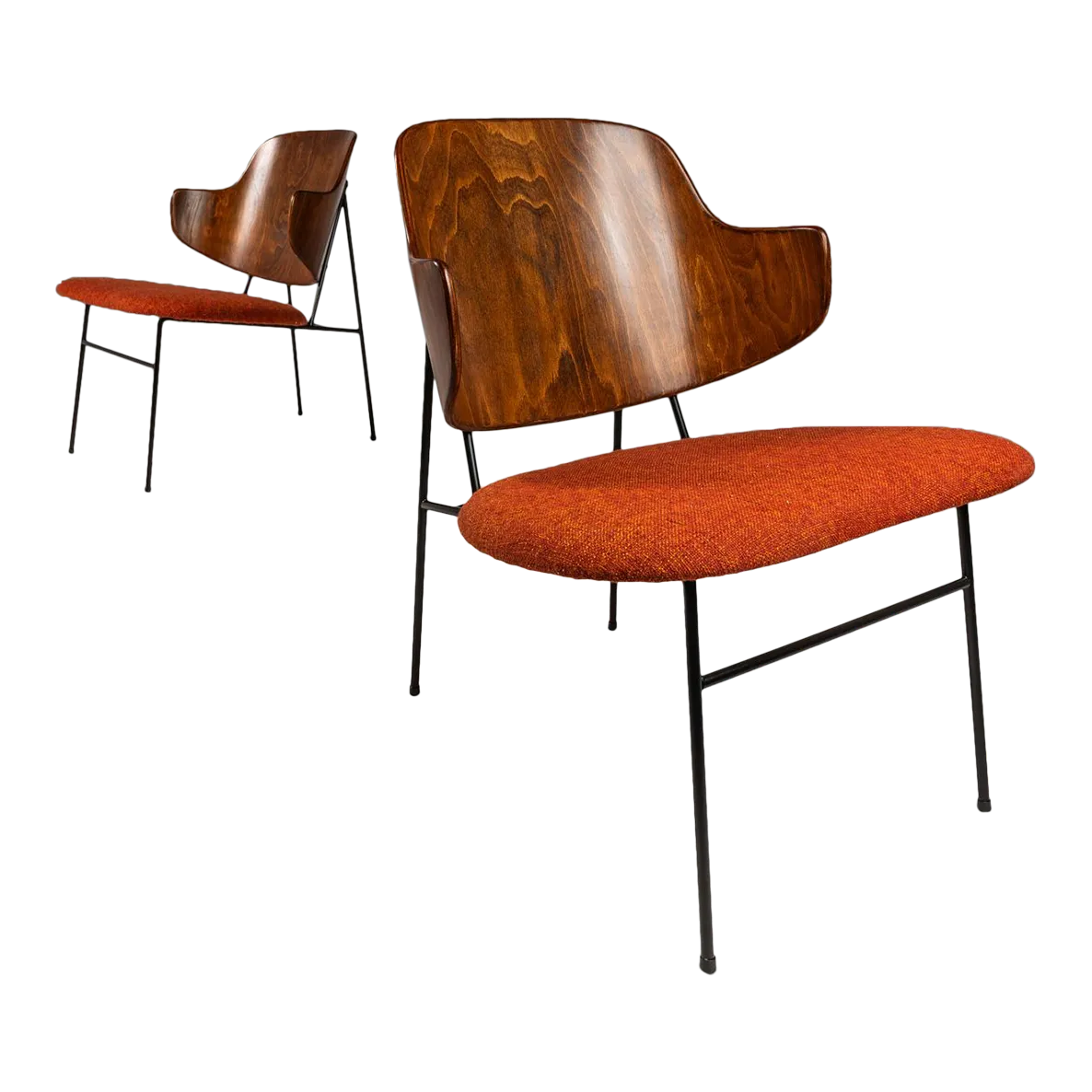 Set of 2 Restored Danish Modern 'Penguin' Chairs by Ib Kofod-Larsen for ...
