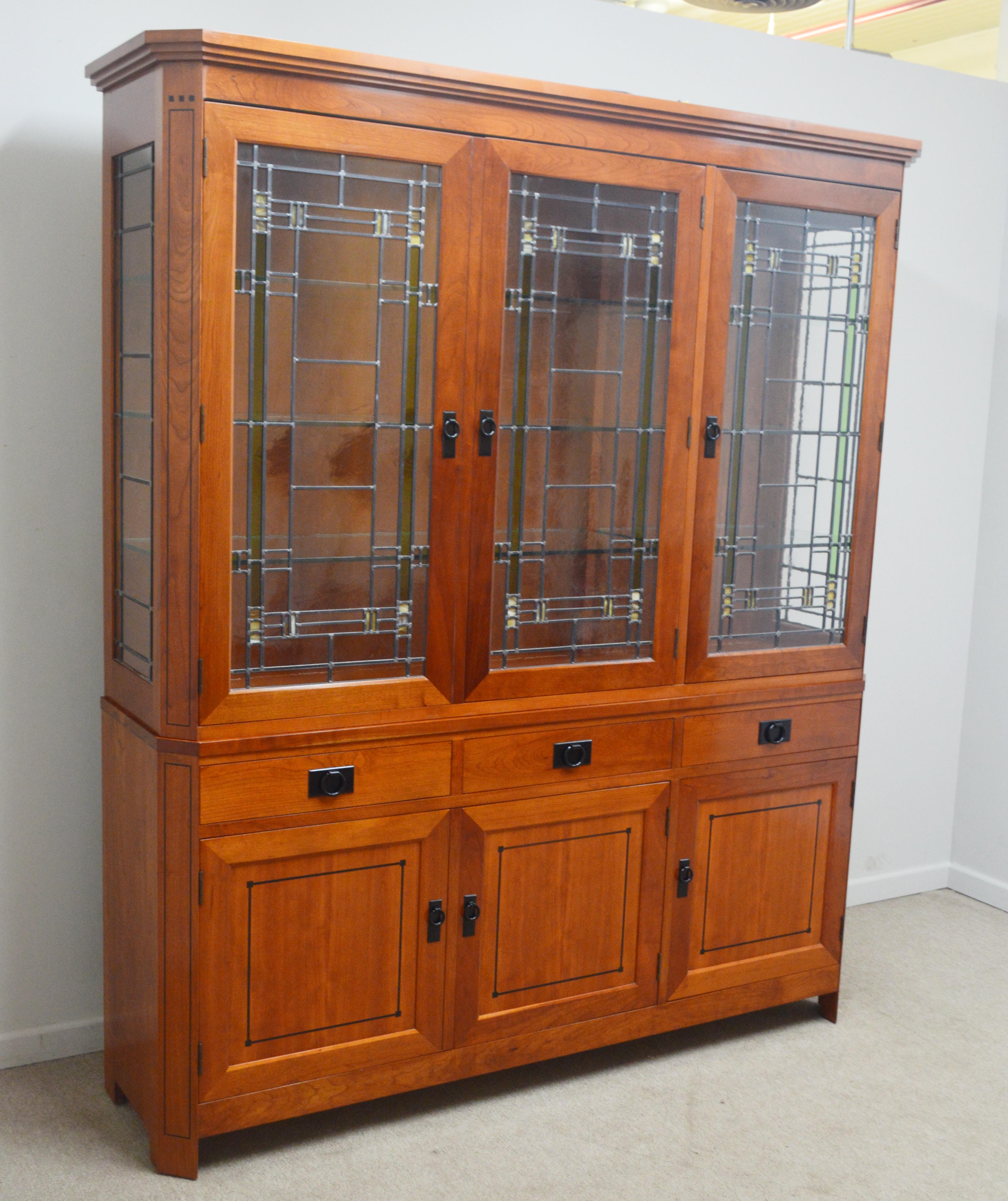 Mission style china cabinet for sale store